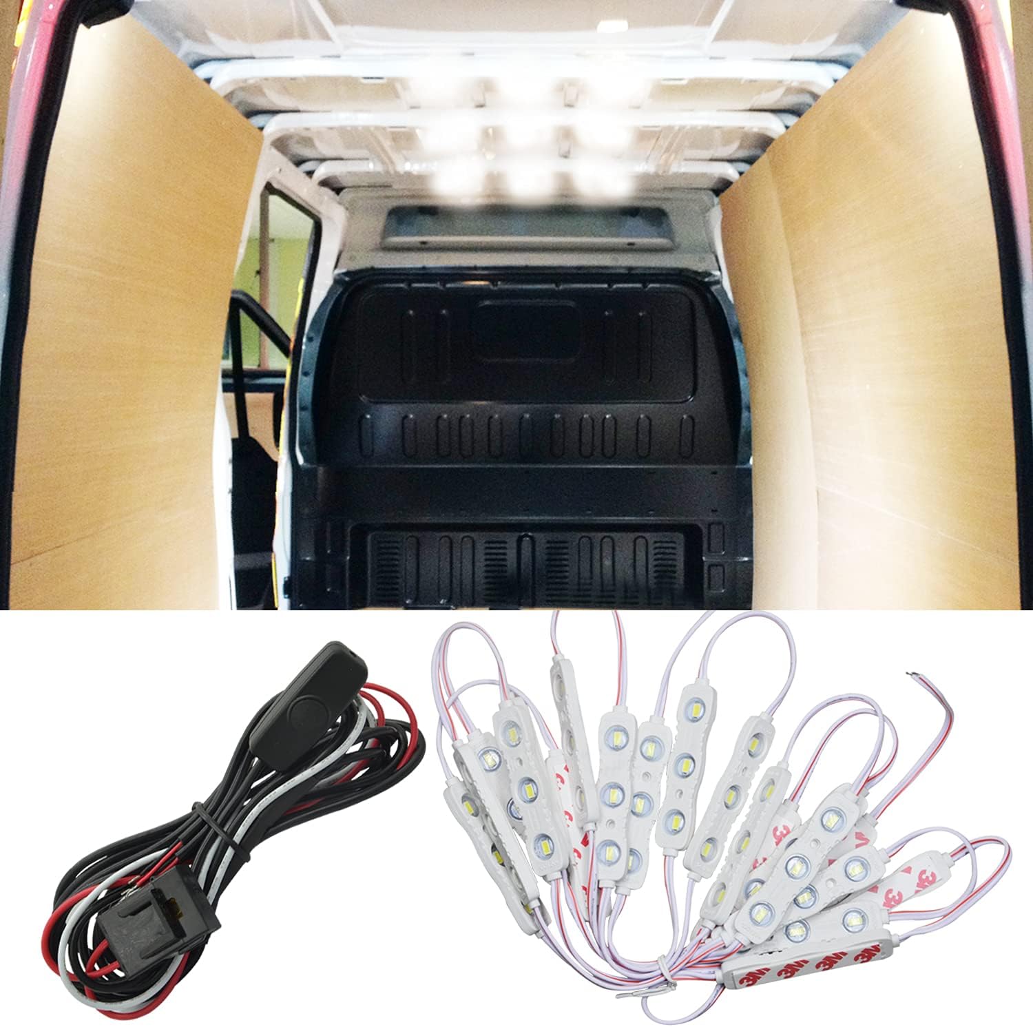Amazon.com: ROYFACC 120 LED Van Light Car Interior Light Bright White ...