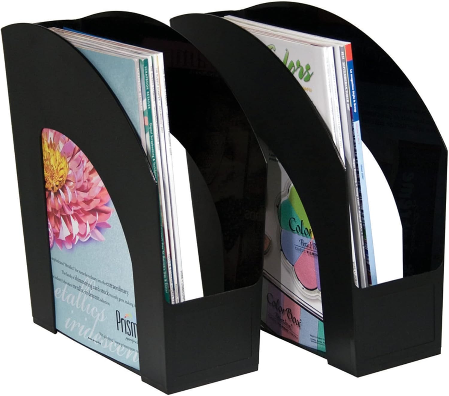 Amazon.com: Office Depot Arched Plastic Magazine Files, 8 1/2in. x 11in ...