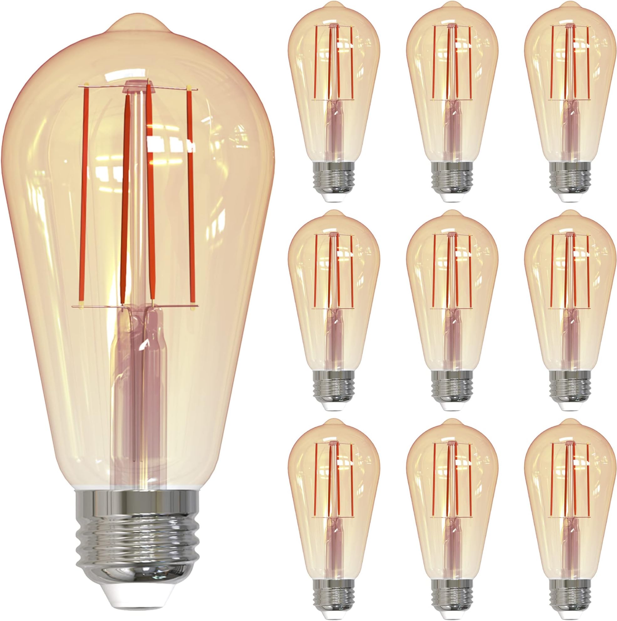 Bulbrite (Pack of 10 776909 7W LED Filament Light Bulb, Nostalgic ...