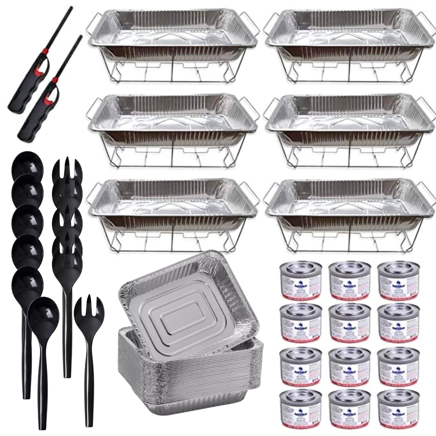 Amazon.com: Chafing Dish Buffet Set Disposable | Buffet Servers and ...