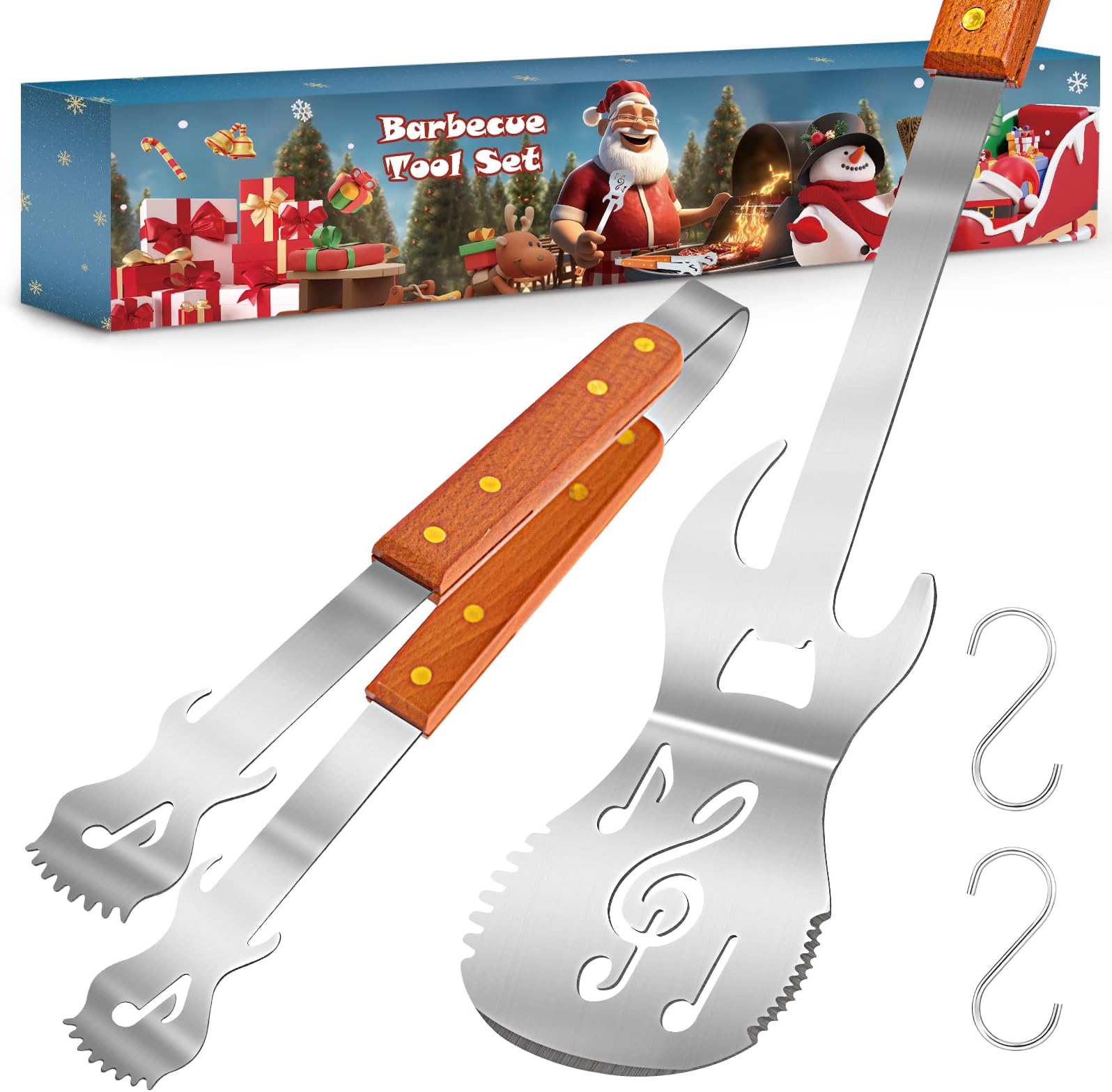 Amazon.com : Grilljoy 7Pcs Guitar Style BBQ Tool Set with Long Handles ...