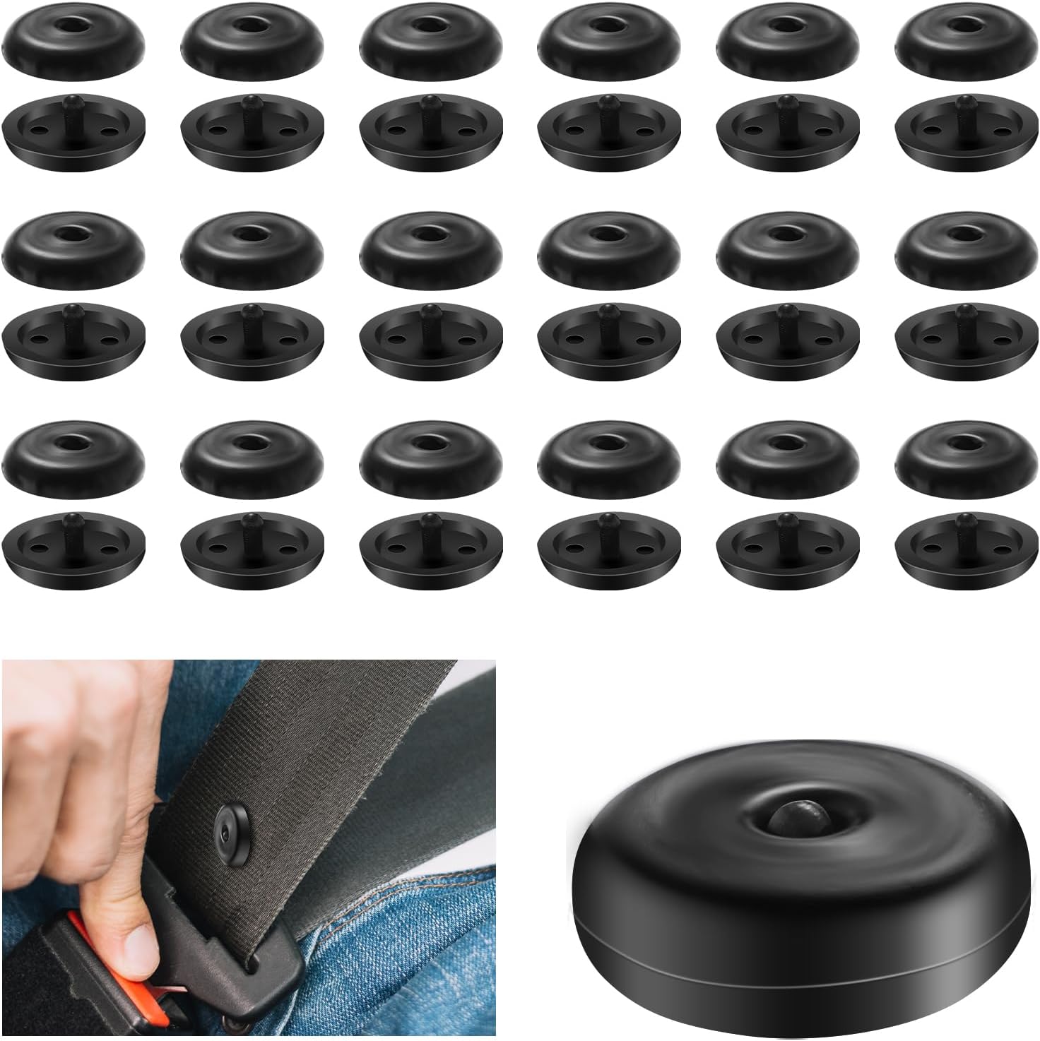 Amazon.com: 10 Sets Universal Fit Seatbelt Stopper Kit, Seat Belt ...