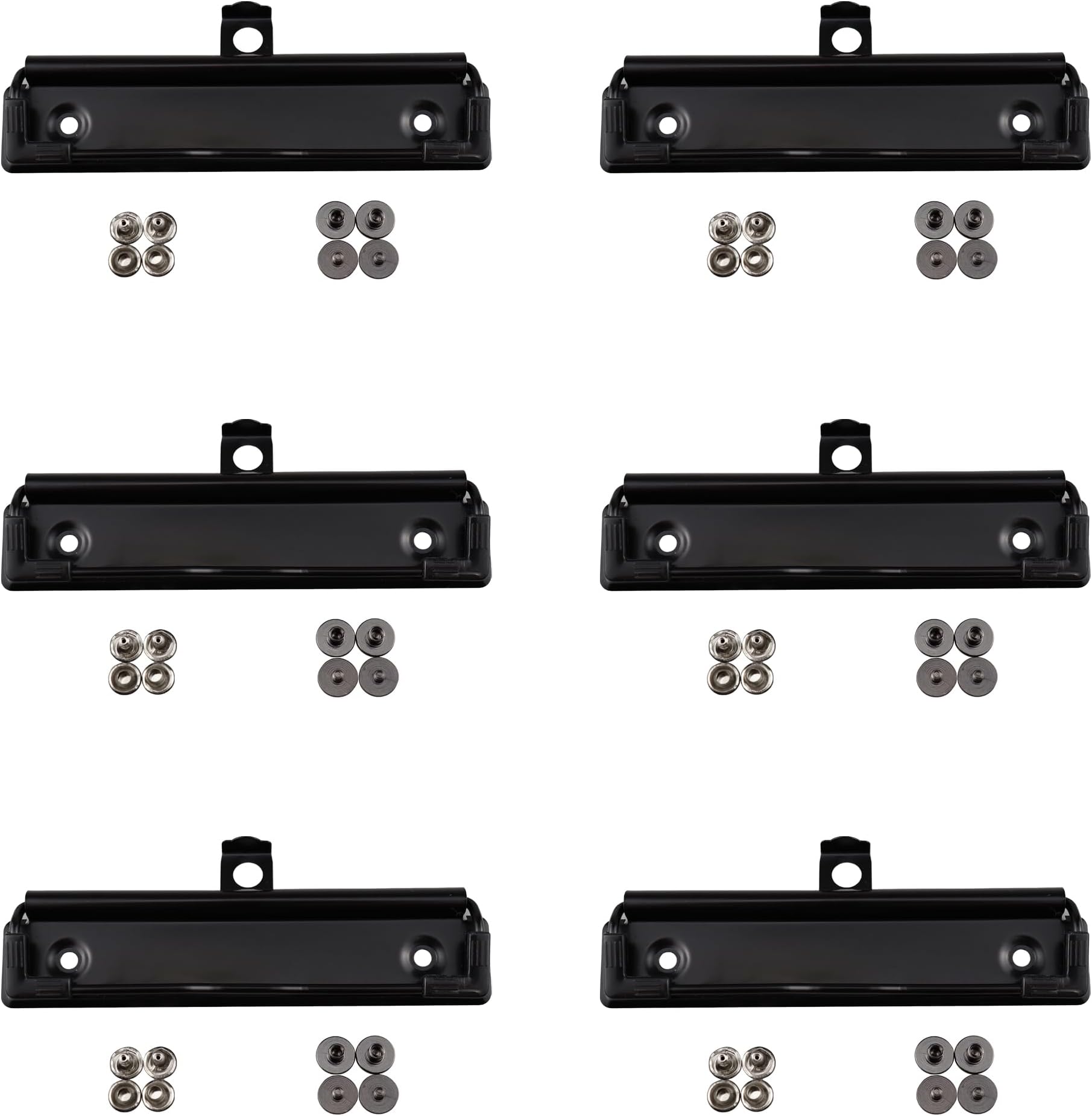Amazon.com : RILOMBAO 6 Pack Black Metal Clipboard Clips, 4.72" (12cm ...