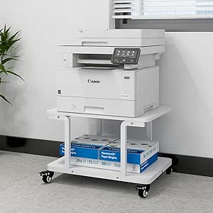PUNCIA 2-Tier Laser Printer Stand with Storage Shelf 60x50x38cm Large ...