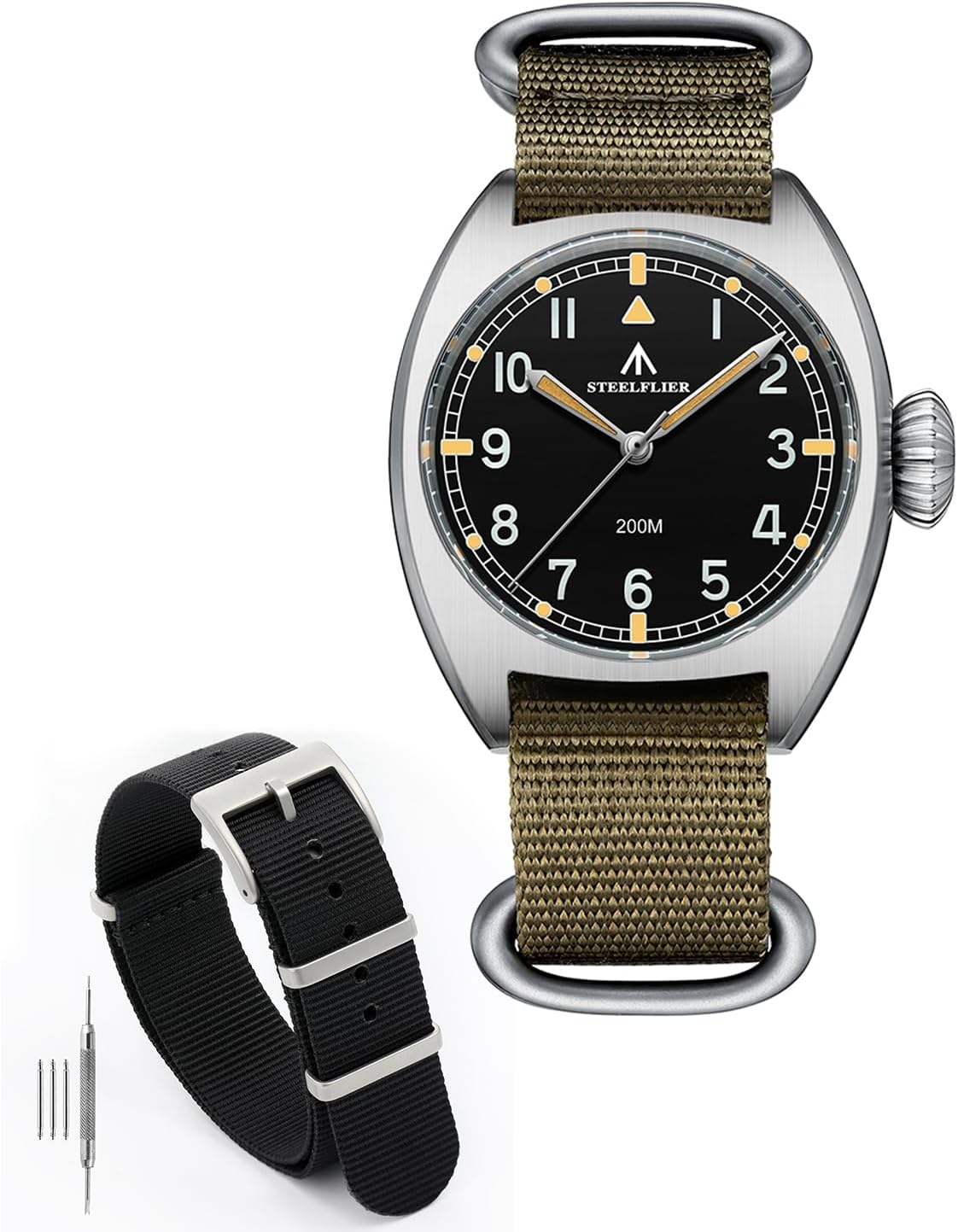 TACTICAL FROG STEELFLIER 36MM Sapphire Crystal VH31 Quartz Watches ...