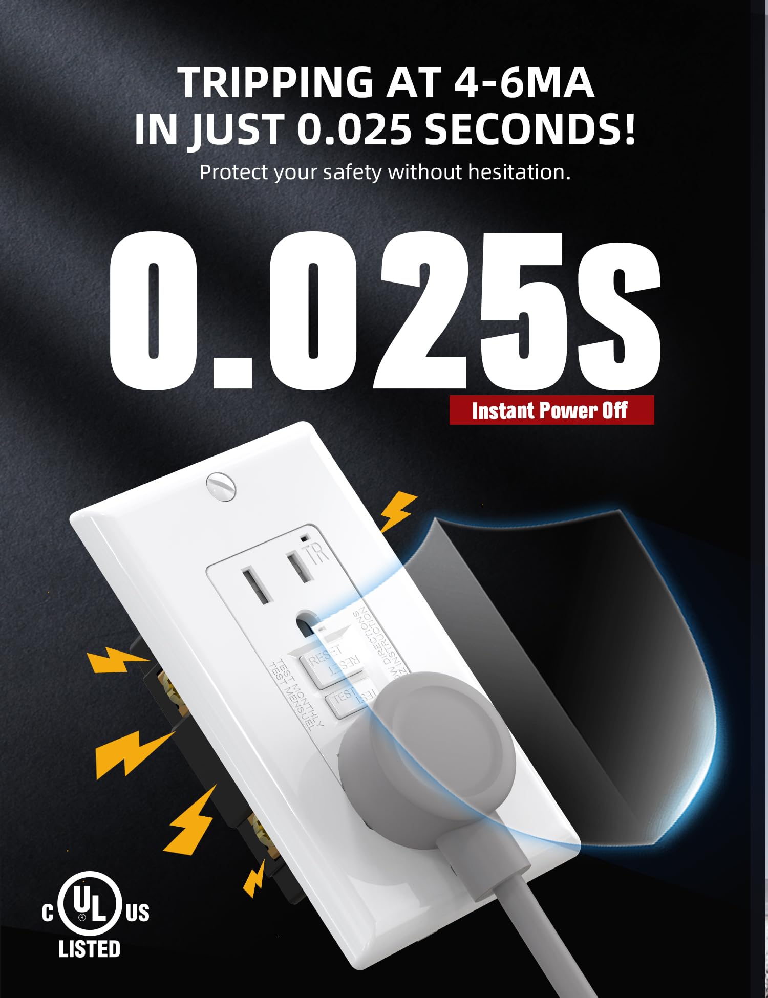 Snapklik.com : AIDA GFCI Outlets 15 Amp, Self-Test Electrical Outlet ...