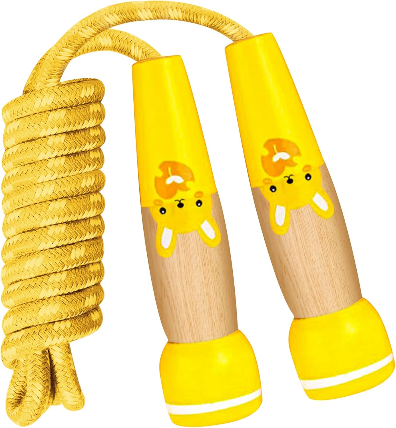 Amazon.com : Adjustable Wooden Handled Cotton Rope Jump Rope for Kids ...