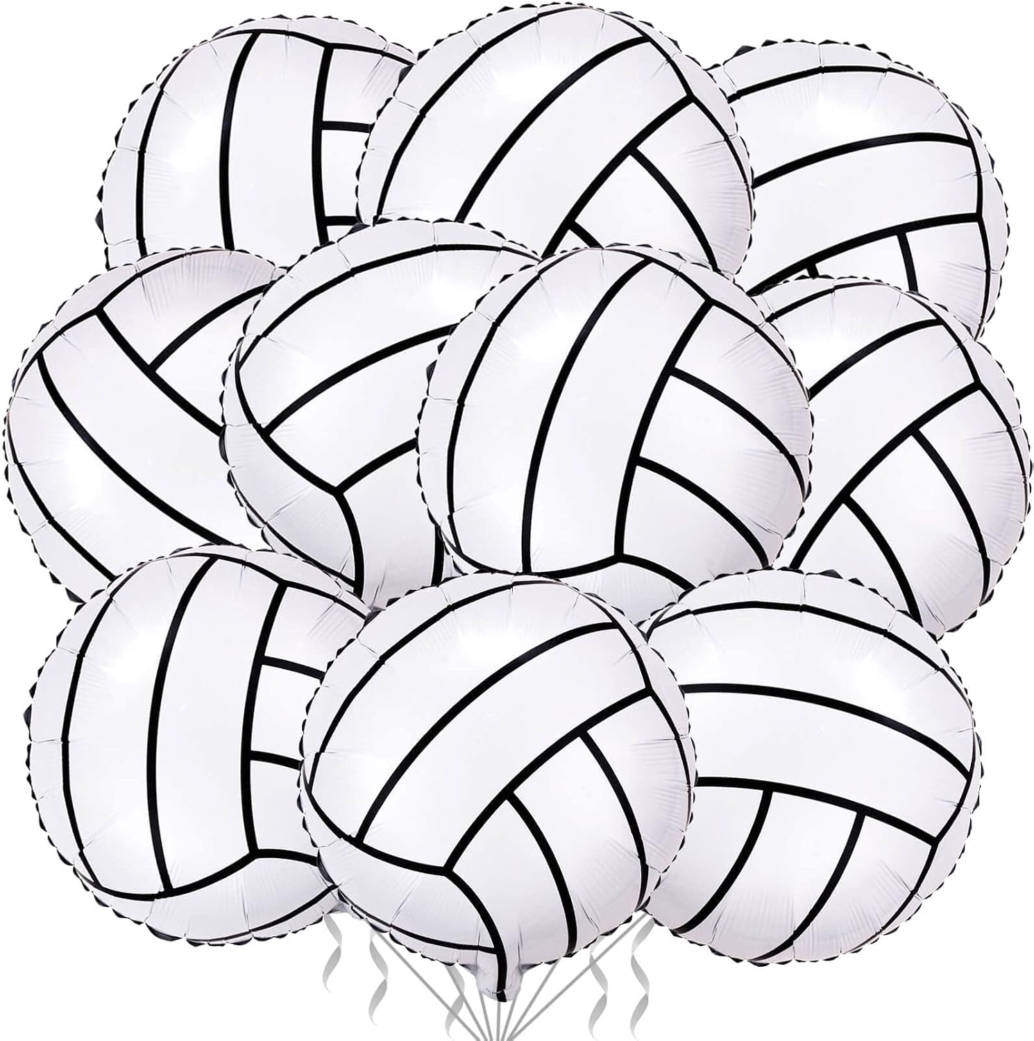 Amazon.com: 10 Pack 18 Inch Volleyball Foil Balloons Helium Metallic ...