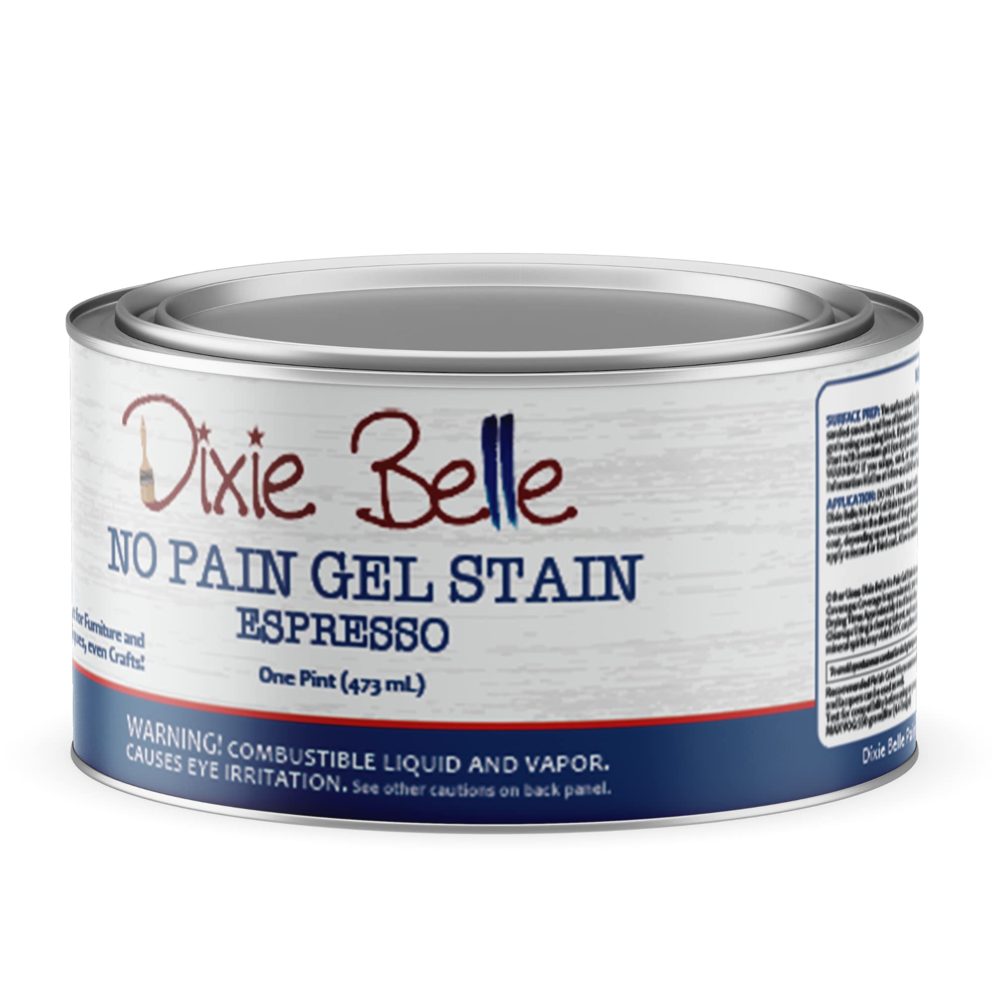 Dixie Belle No Pain Gel Stain | Espresso | Oil-Based Stain for Wood ...