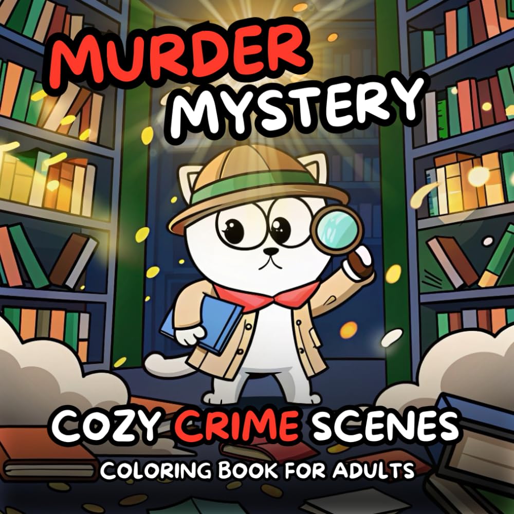 Cozy Crime Scenes Coloring Book For Adults: A Cute and Comfy Coloring ...
