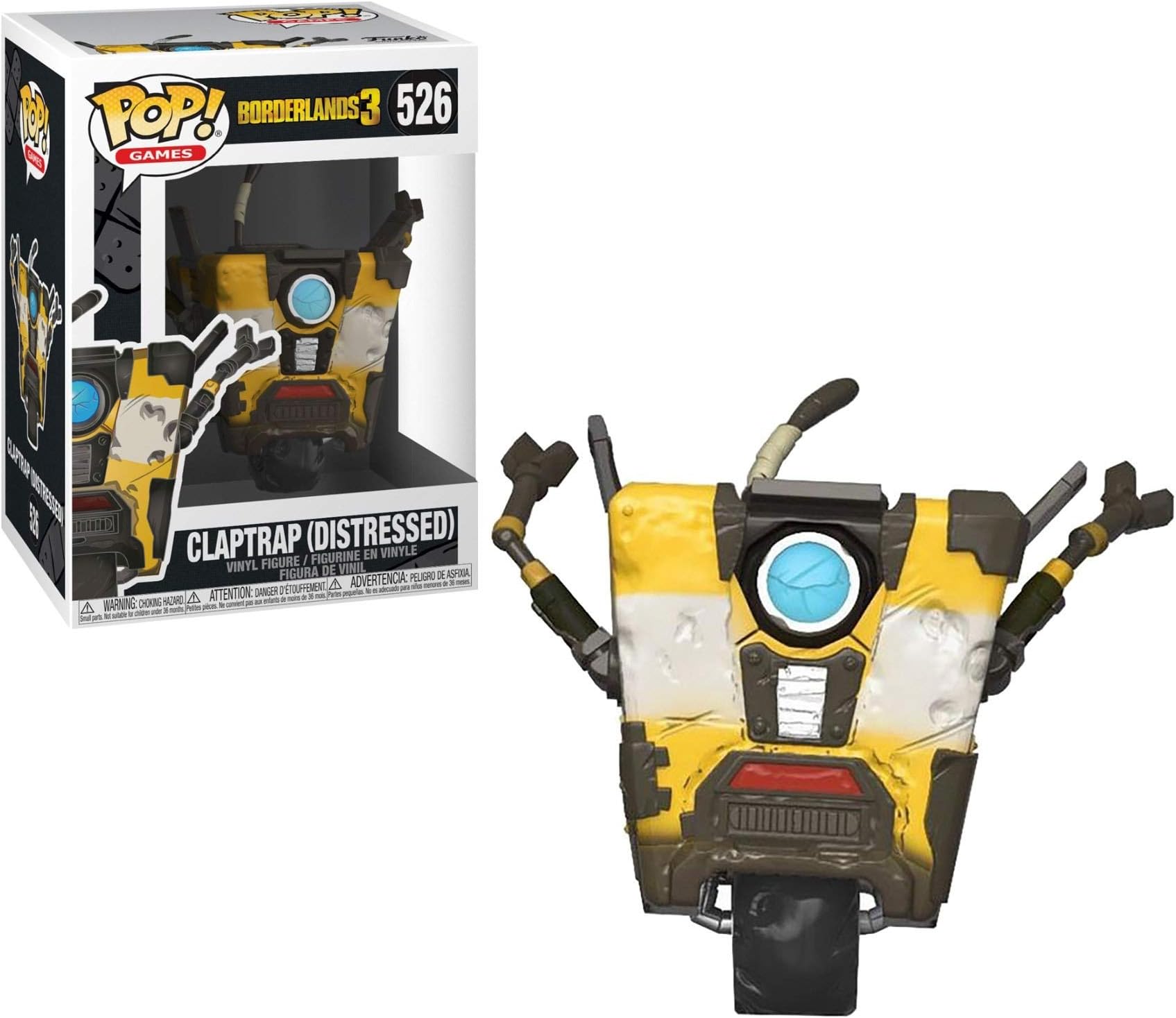 Amazon.com: Funko 018475 Pop Games: Borderlands Claptrap 44 Vinyl ...