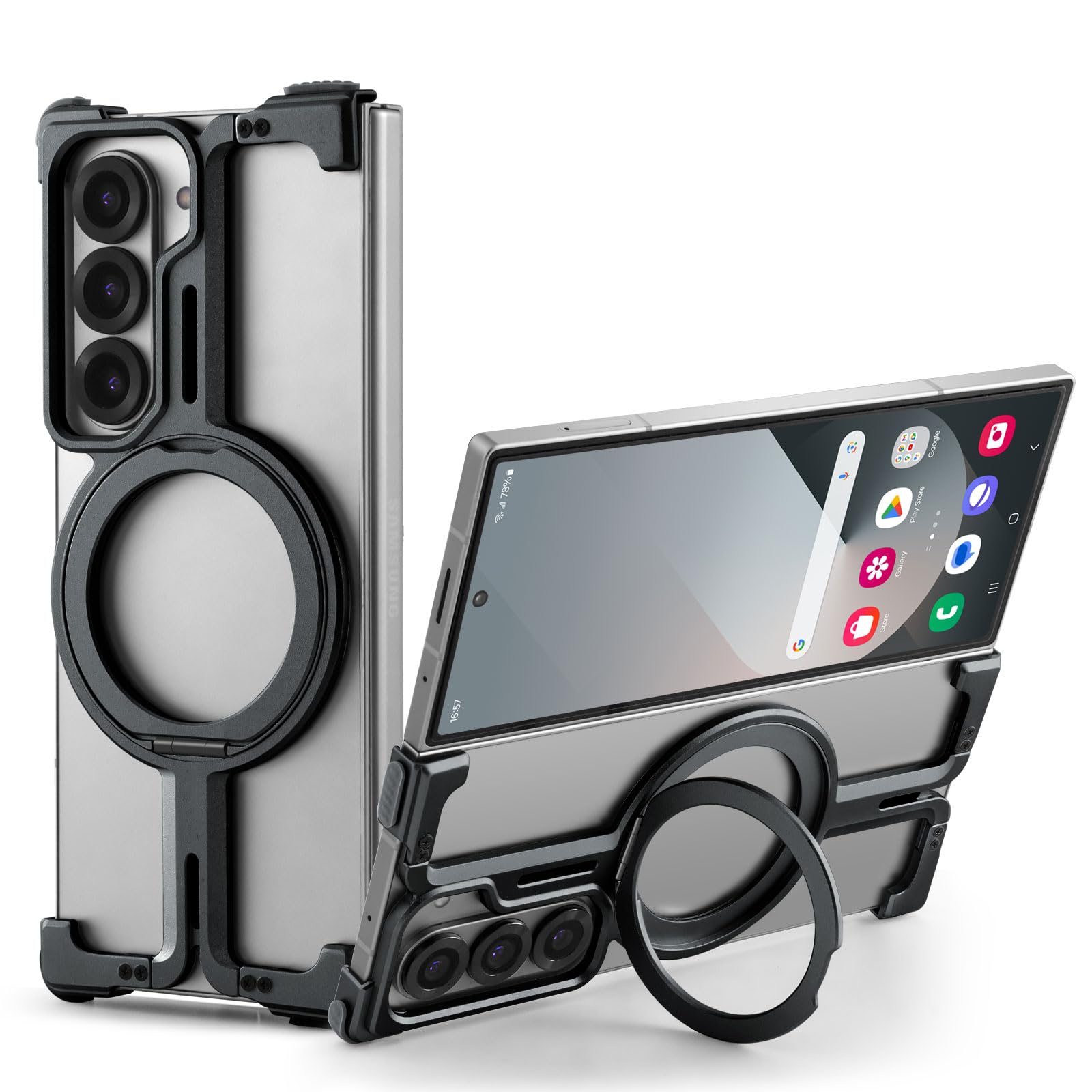 Amazon.com: OATSBASF for Samsung Galaxy Z Fold 6 Bumper Case, with ...