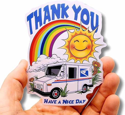 Amazon.com: Micesterpiece Mailbox Sticker Decal - Thank You Mailman ...