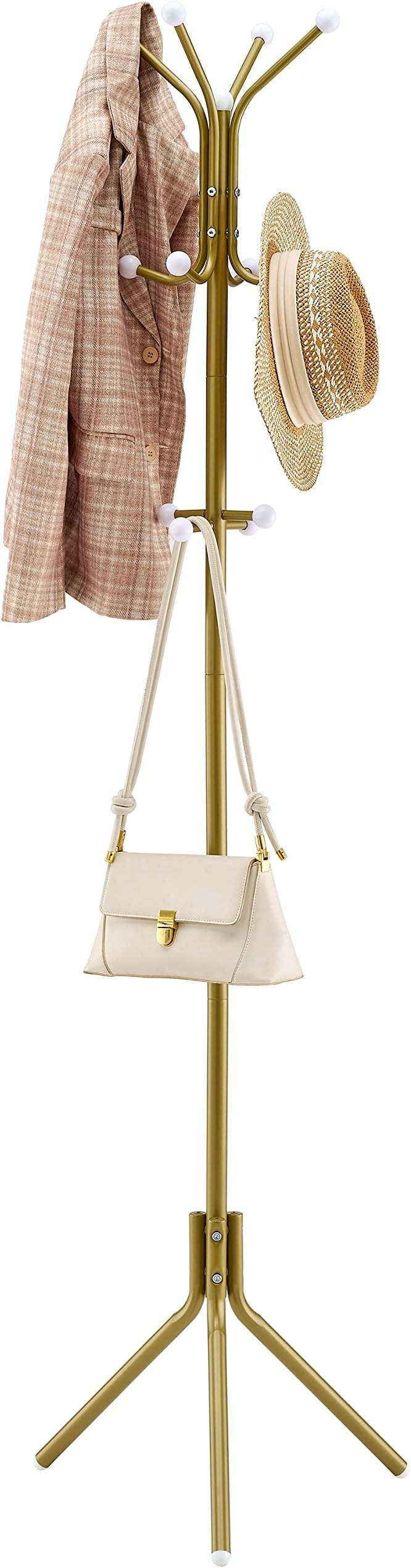Medla Metal Coat Stand: Heavy Duty Coat Stand Hall Tree Free Standing ...
