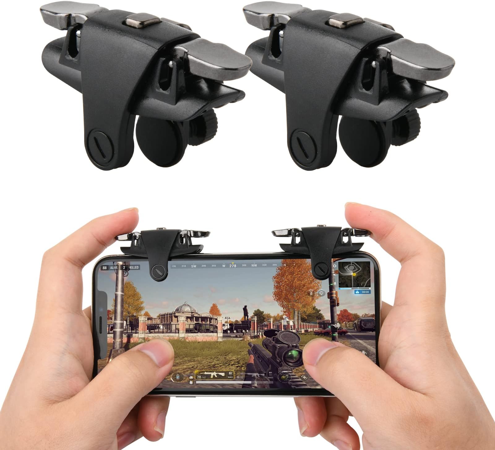 Amazon.com: Cosmos 1Pair Mobile Phone Gaming Trigger Controller Compatible with PUBG Mobile ...