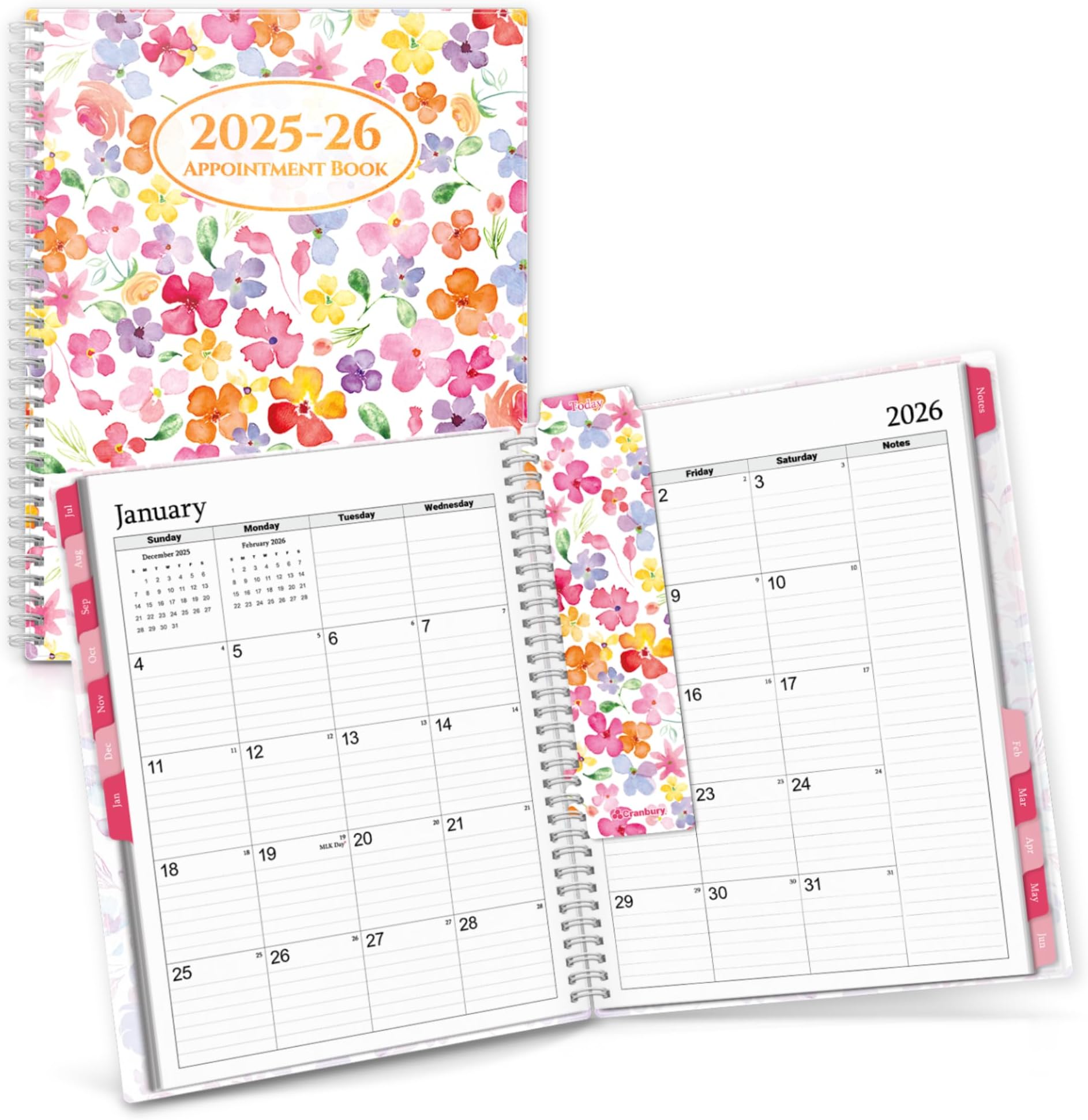 Amazon.com : CRANBURY 2025-2026 Appointment Book (Blossoms), Use July ...
