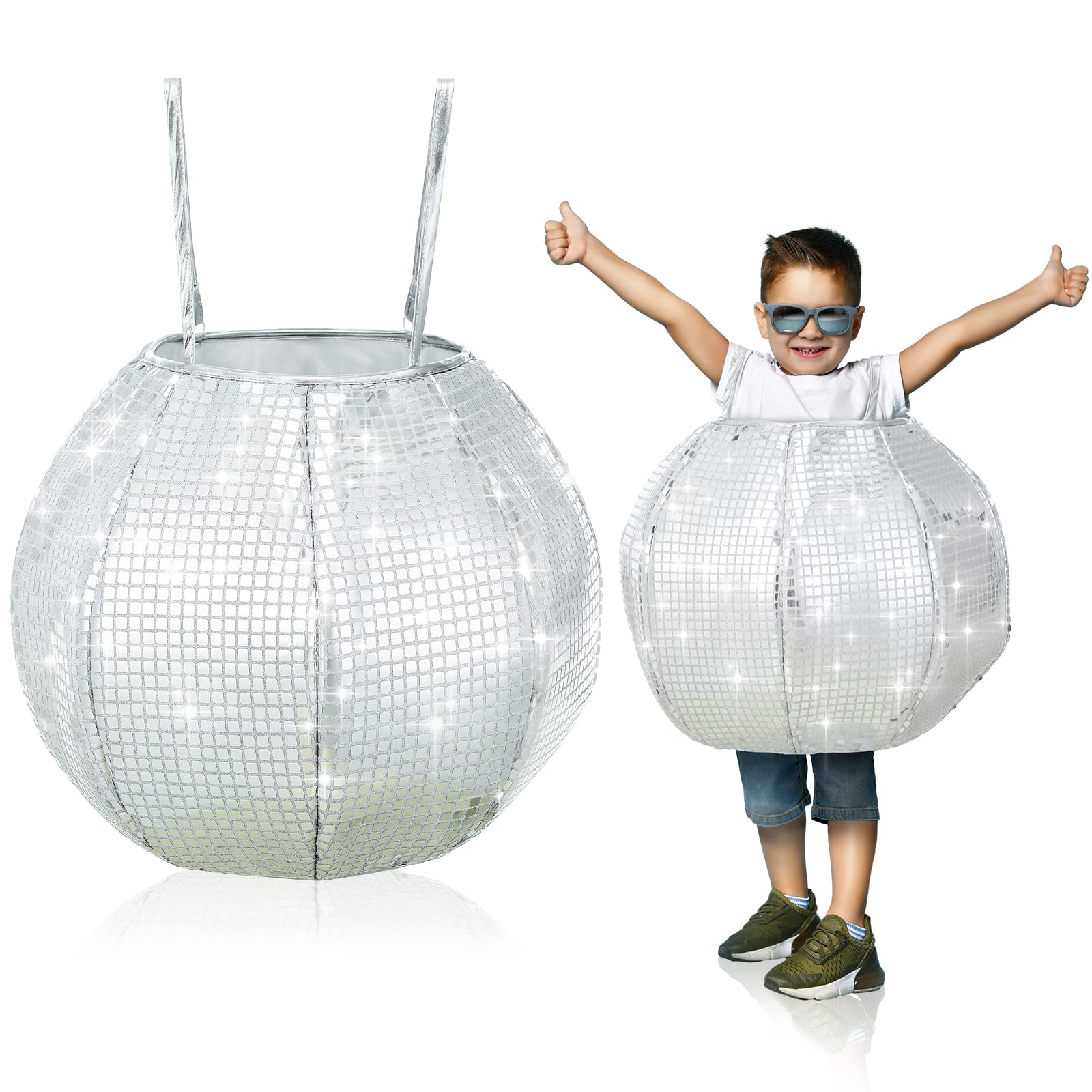 Snapklik.com : Coume Halloween Disco Ball Costume Shining Disco Outfit ...