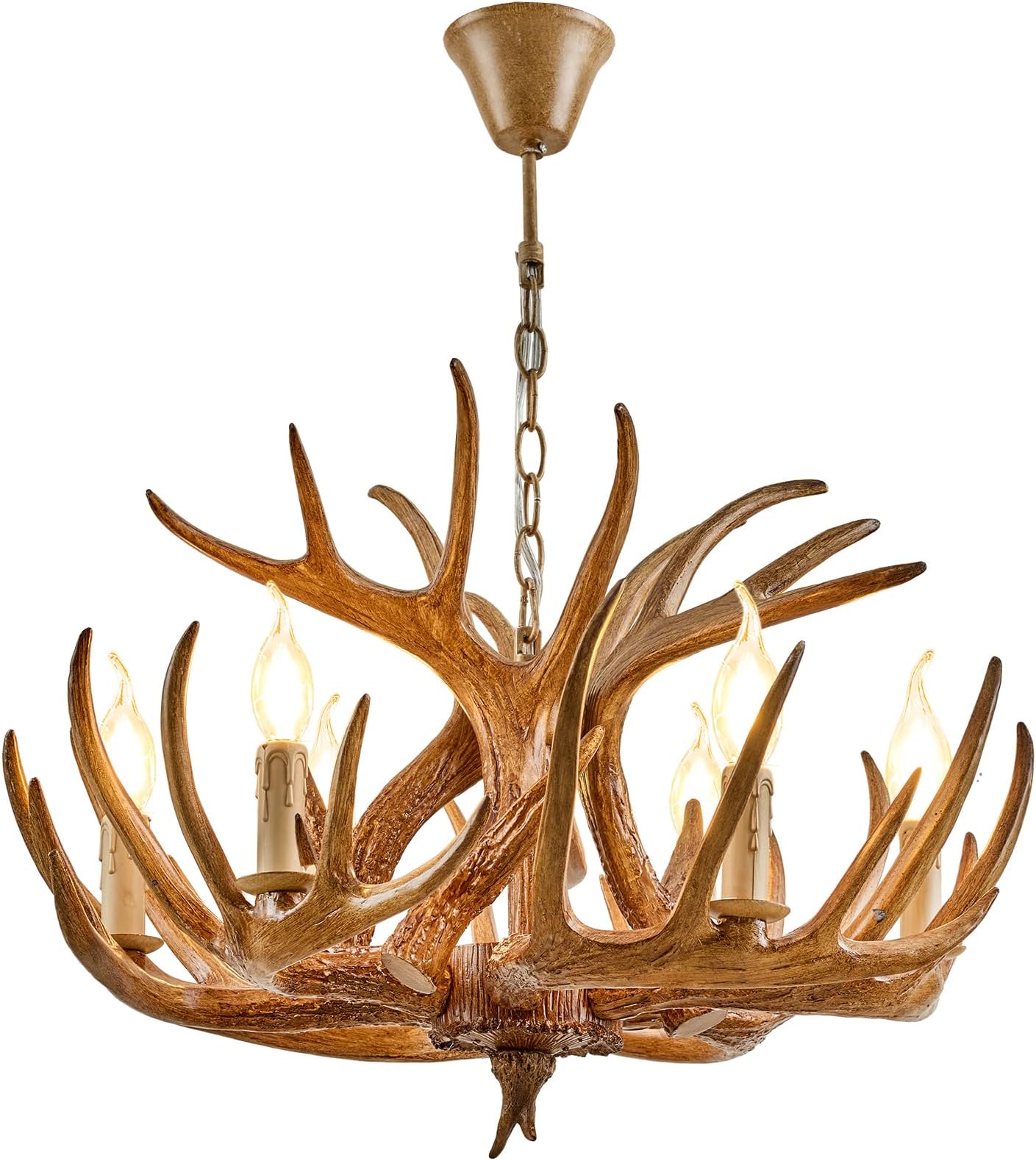 BOOU Antler Chandelier 4 Lights Highland Rustic Antler Deer Chandelier ...