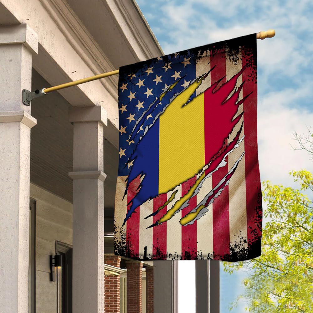 Romanian American Flag