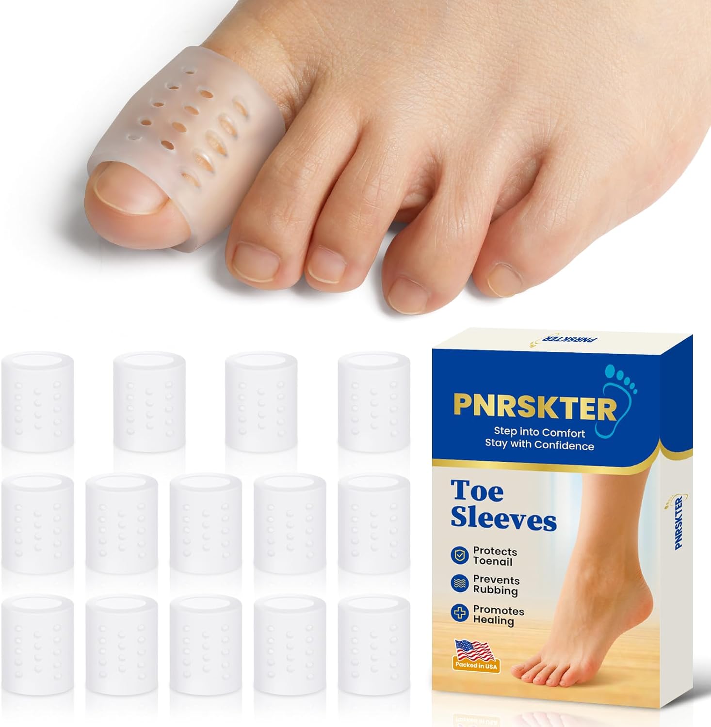 Amazon.com: Pnrskter Silicone Big Toe Protectors - (14Pcs, Large ...