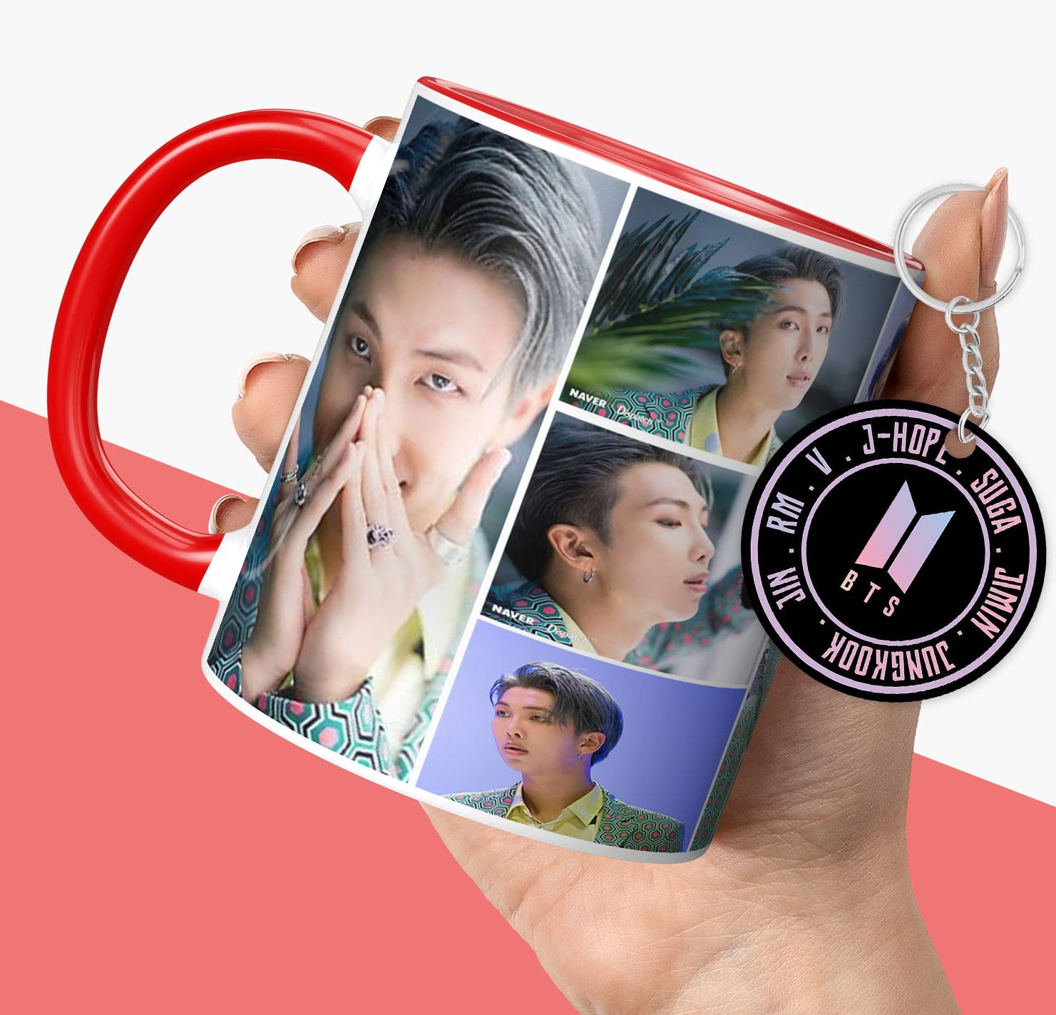 Buy NH10 DESIGNS BTS Printed Mug with Keychain for Girls Boys Birthday ...