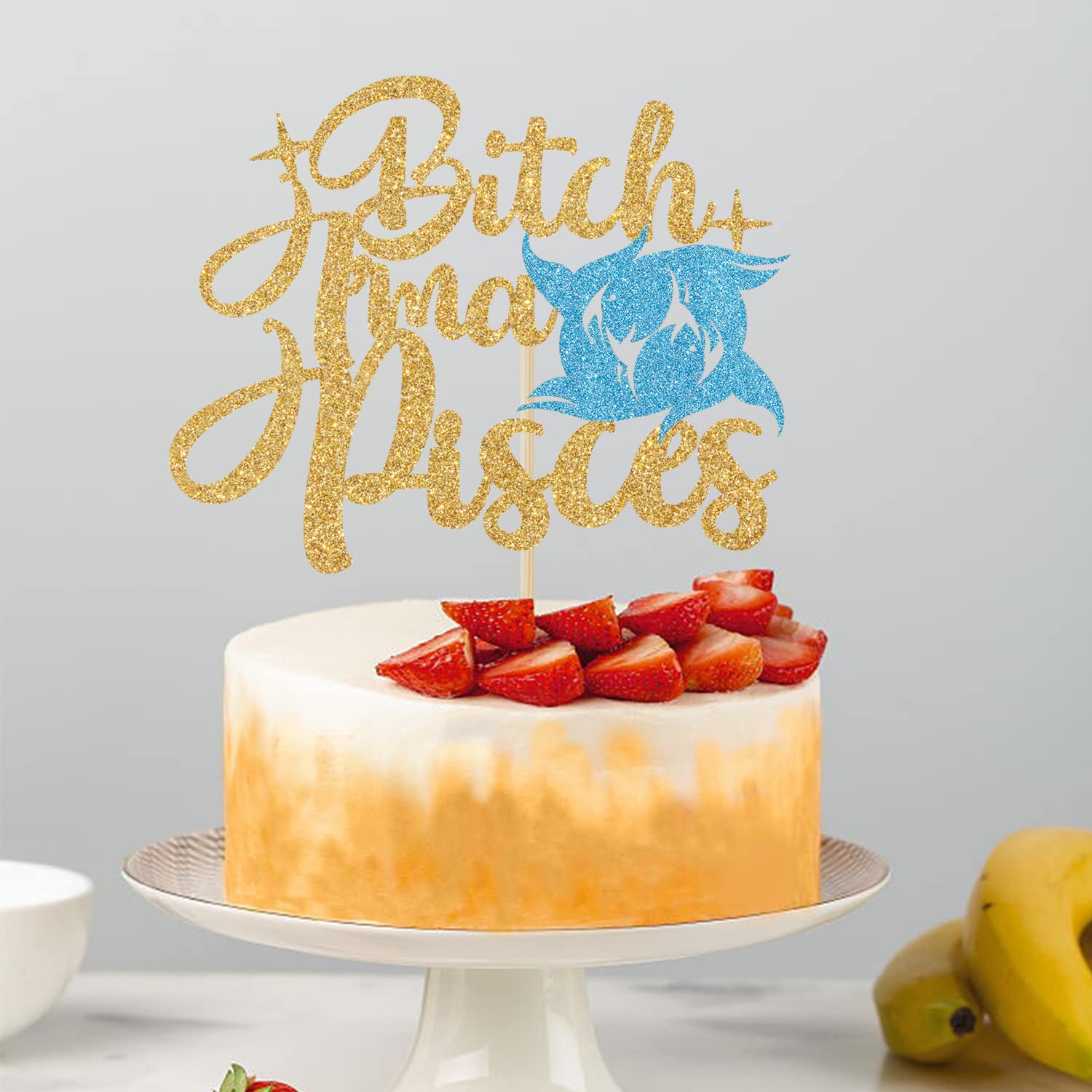 Snapklik.com : Pisces Birthday Cake Topper, Big Pisces Energy/Pisces ...