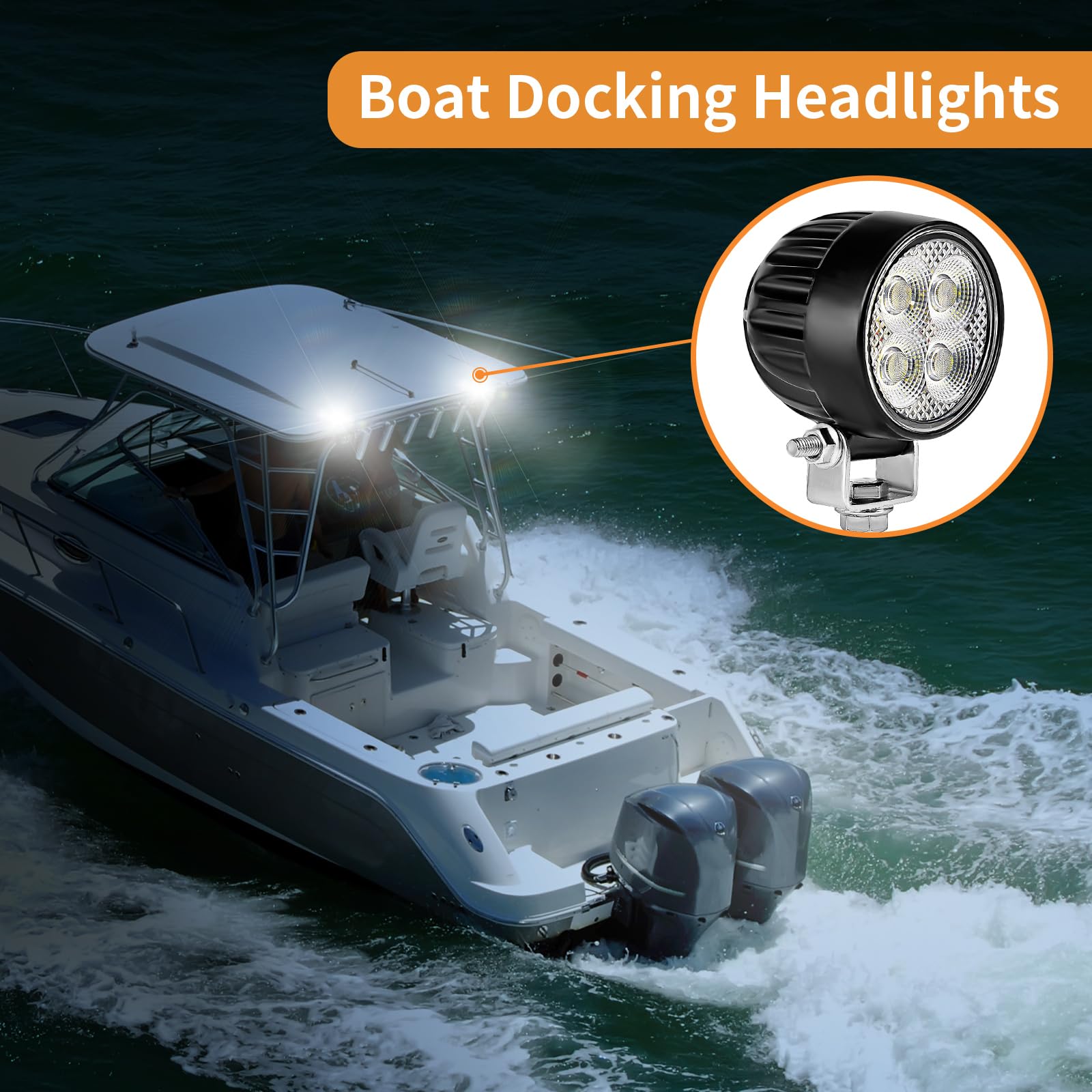 Snapklik.com : LED Light Pods Round 2.5" 2PCS, 12V Flood Light Pods For ...