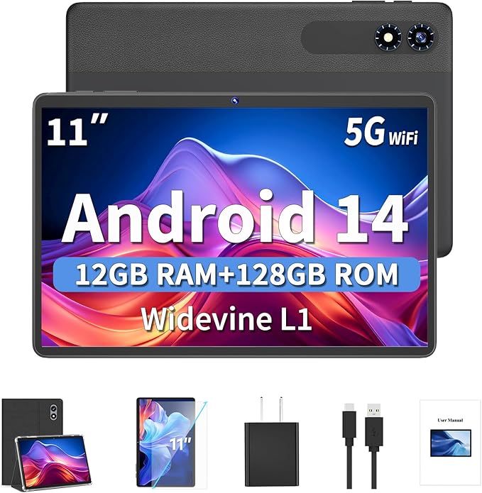 Amazon.com : Relndoo Android Tablet, 11 inch Android 14 Tablet, 12GB ...