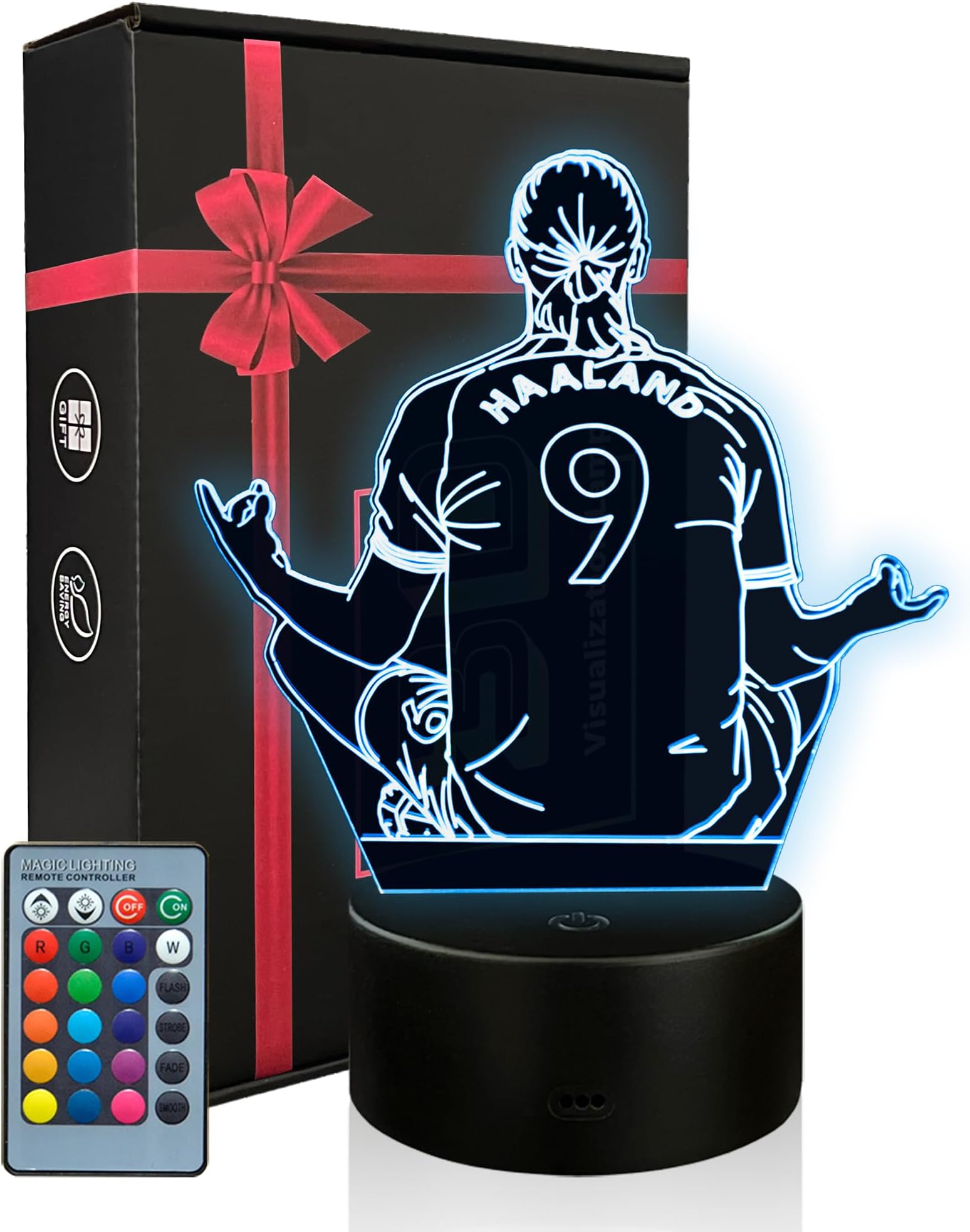 HUIPIN NO.9 Football Player Figurine Night Light for Boys, 16 Colors ...