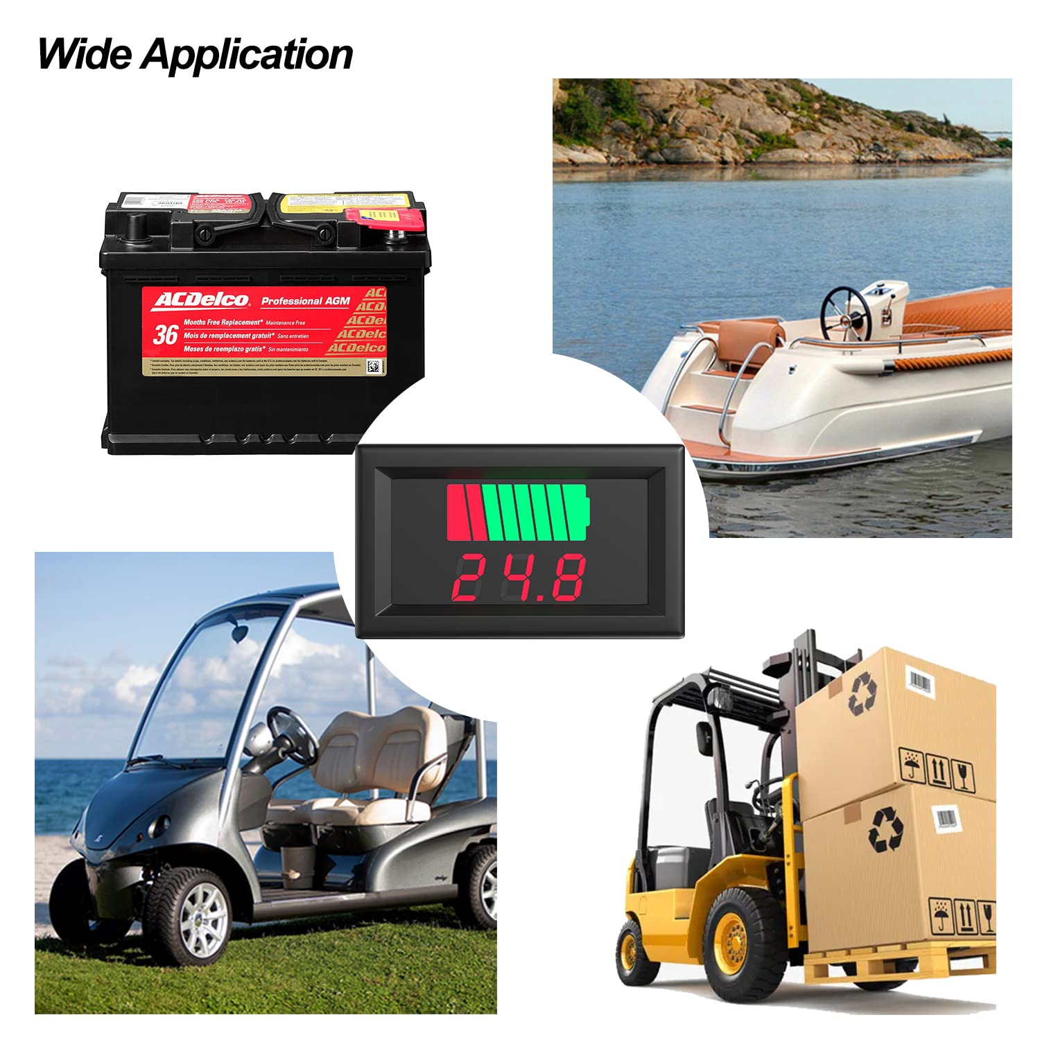 Snapklik.com : Battery Voltage Monitor, 2 In 1 Universial Battery ...