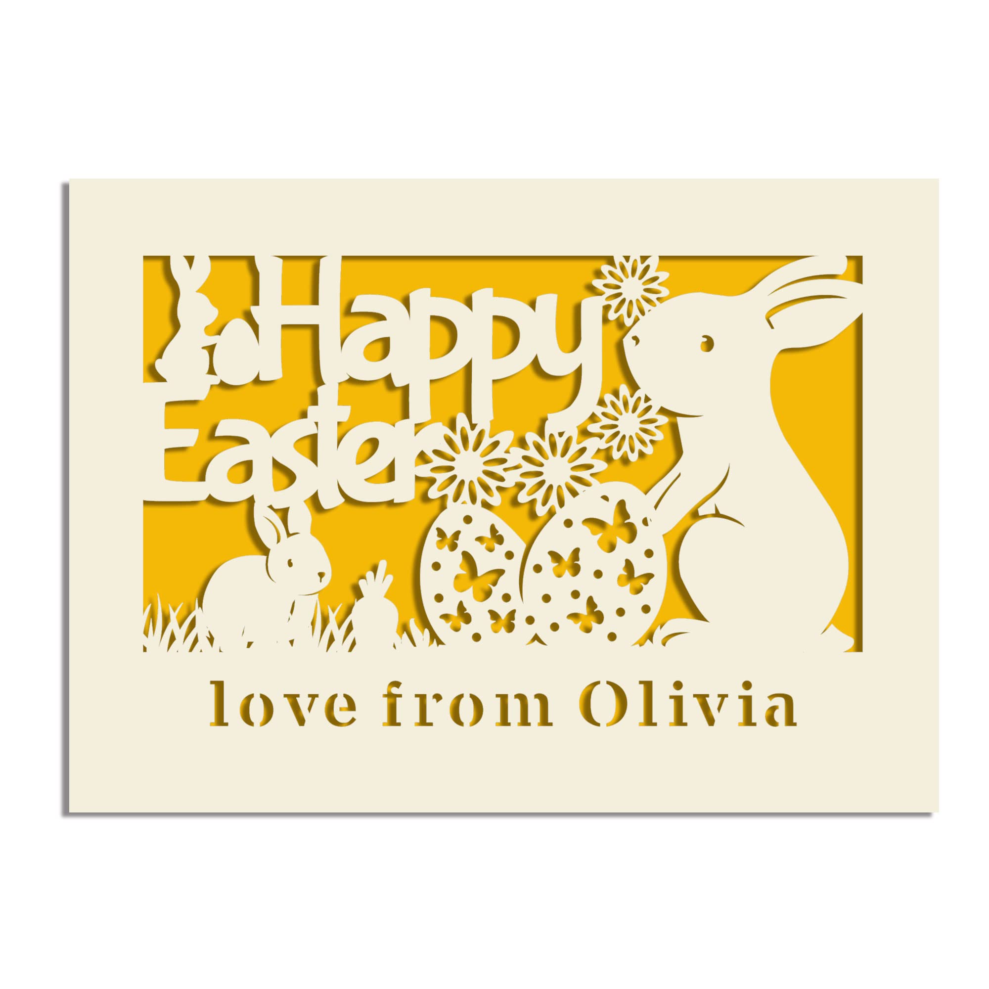Amazon.com : Personalized Easter Cards Bunny Easter Card Gifts Happy ...