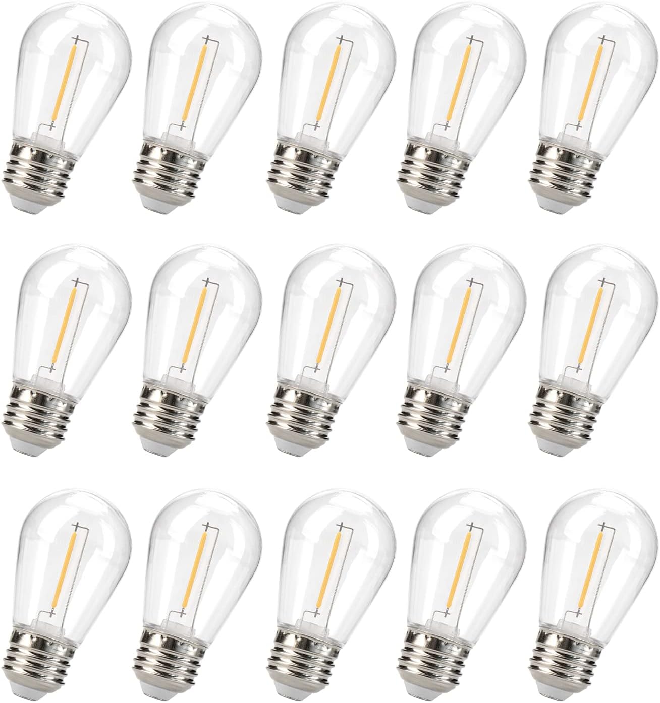 Leadleds S14 LED Bulb Outdoor LED Filament Bulb 1W Equivalent to 10W ...