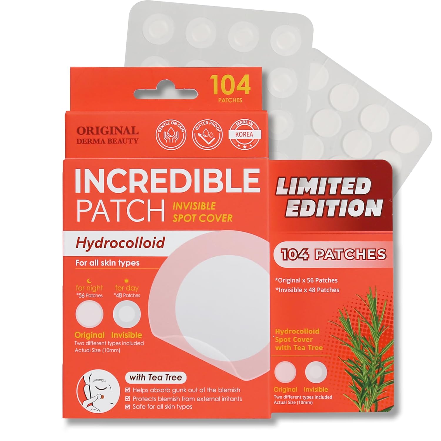 ORIGINAL DERMA BEAUTY – 104 parches de espinillas, parches ...