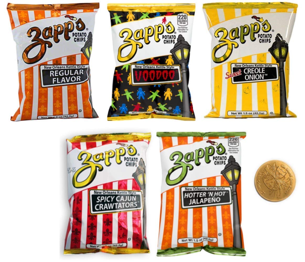 Amazon.com: Zapps Potato Chips Sampler - Voodoo, Spicy Cajun Crawtator ...