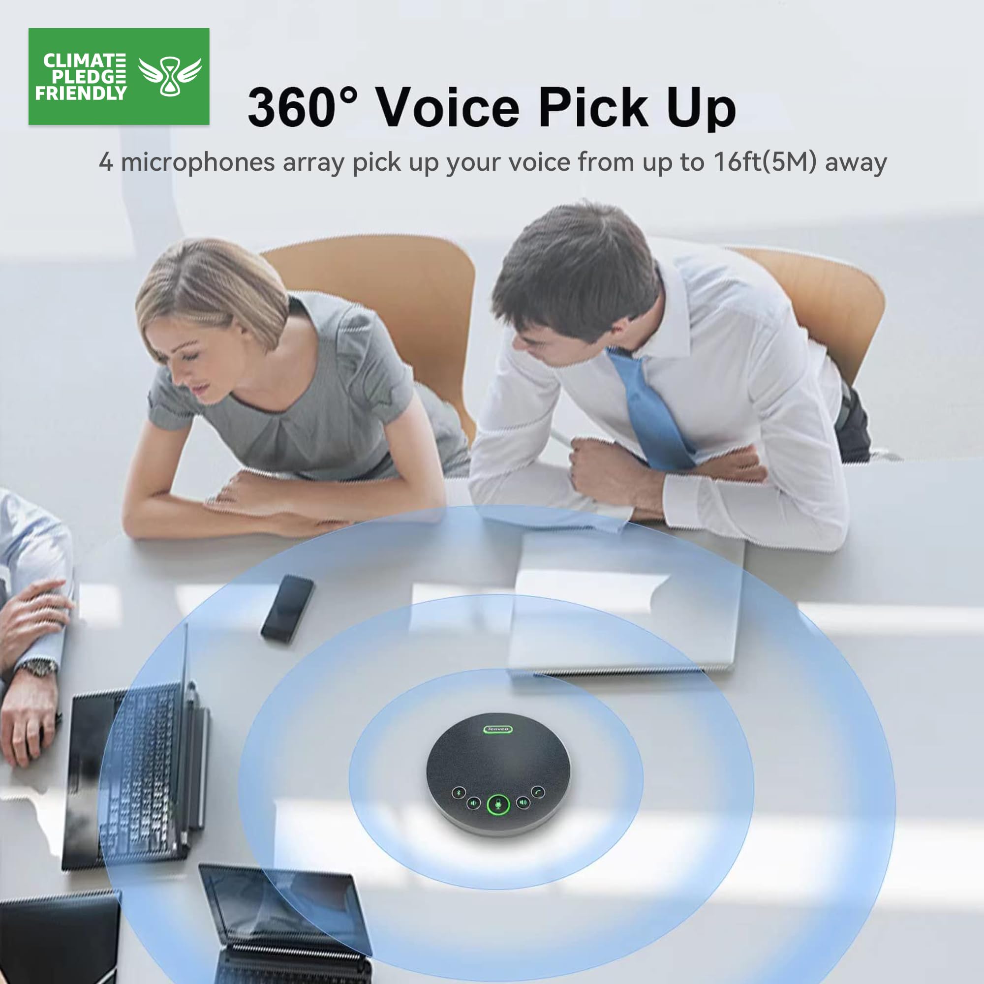 Snapklik.com : Tenveo Conference Speaker Microphone, Bluetooth/Dongle ...