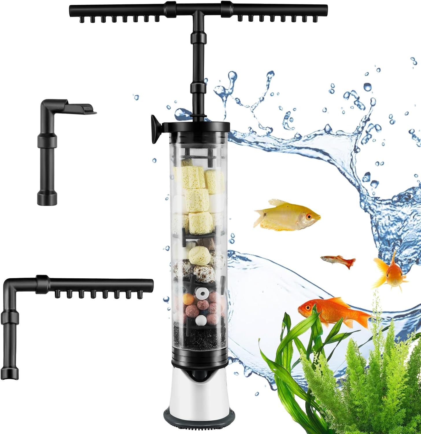 Fish Tank Filter, Submersible Aquarium Internal Filter, 8W 700L/H ...