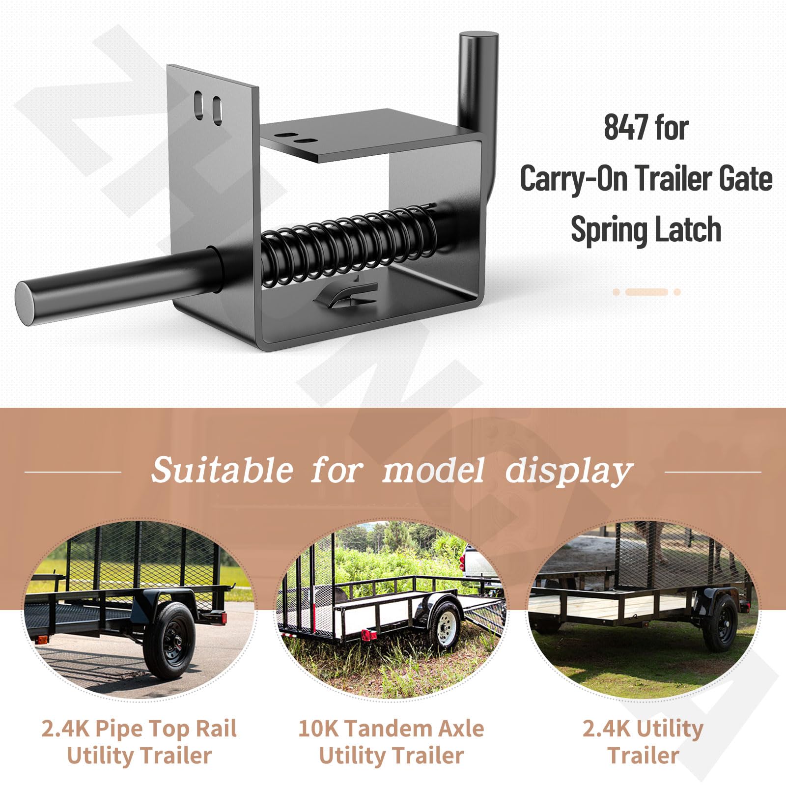 Snapklik.com : Trailer Gate Spring Latch Complete Kit 847 Replacement ...