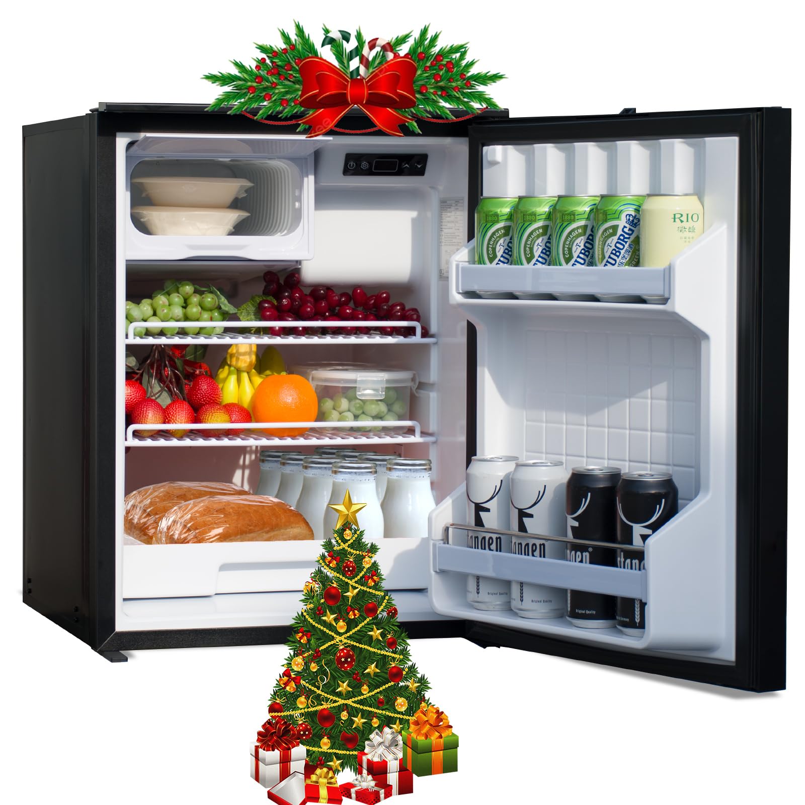 Amazon.com: 12V RV Refrigerator, 3 Cu.Ft RV Fridge, 12/24V Camper ...