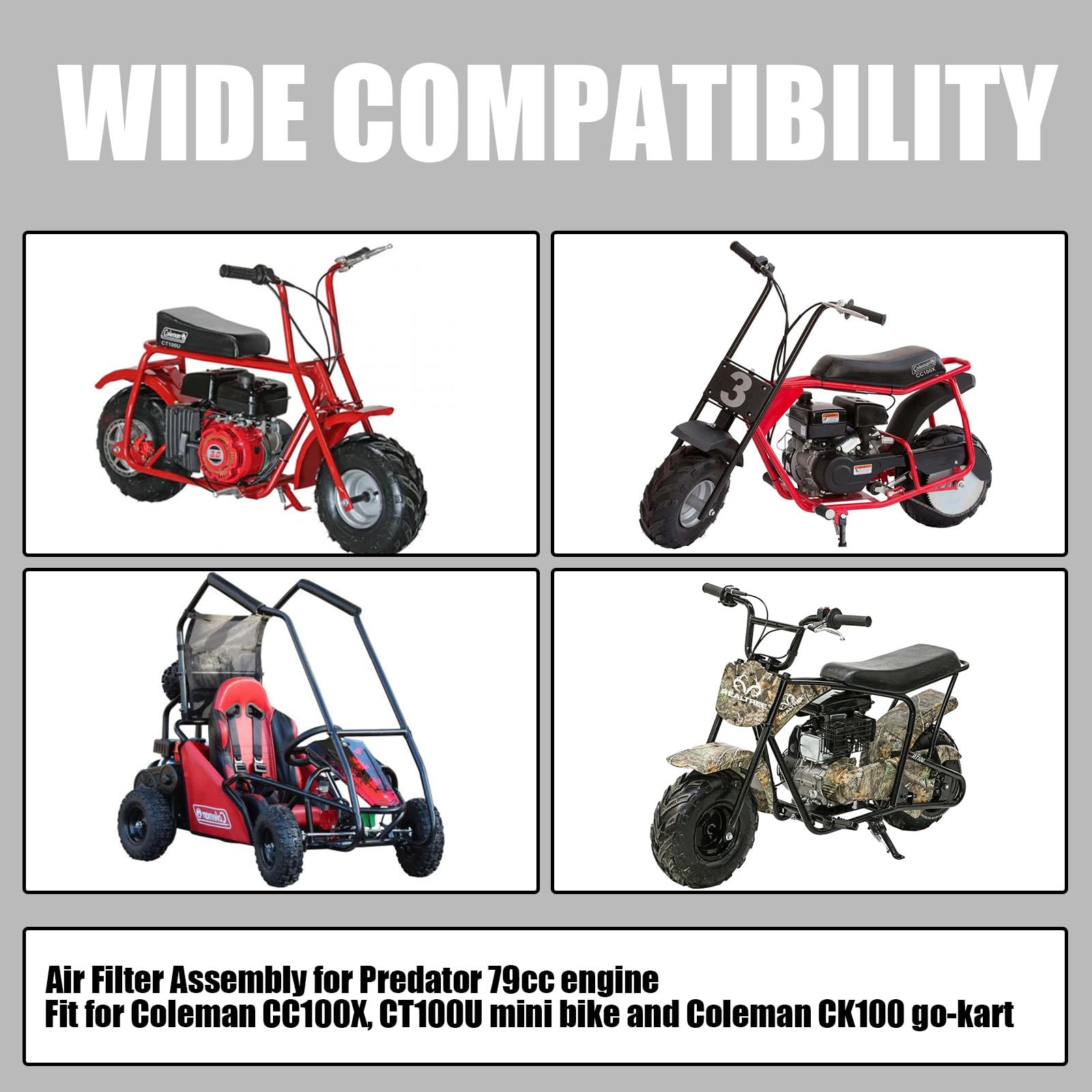 Snapklik.com : Air Filter Assembly For Coleman CC100X & CT100U RT100 ...