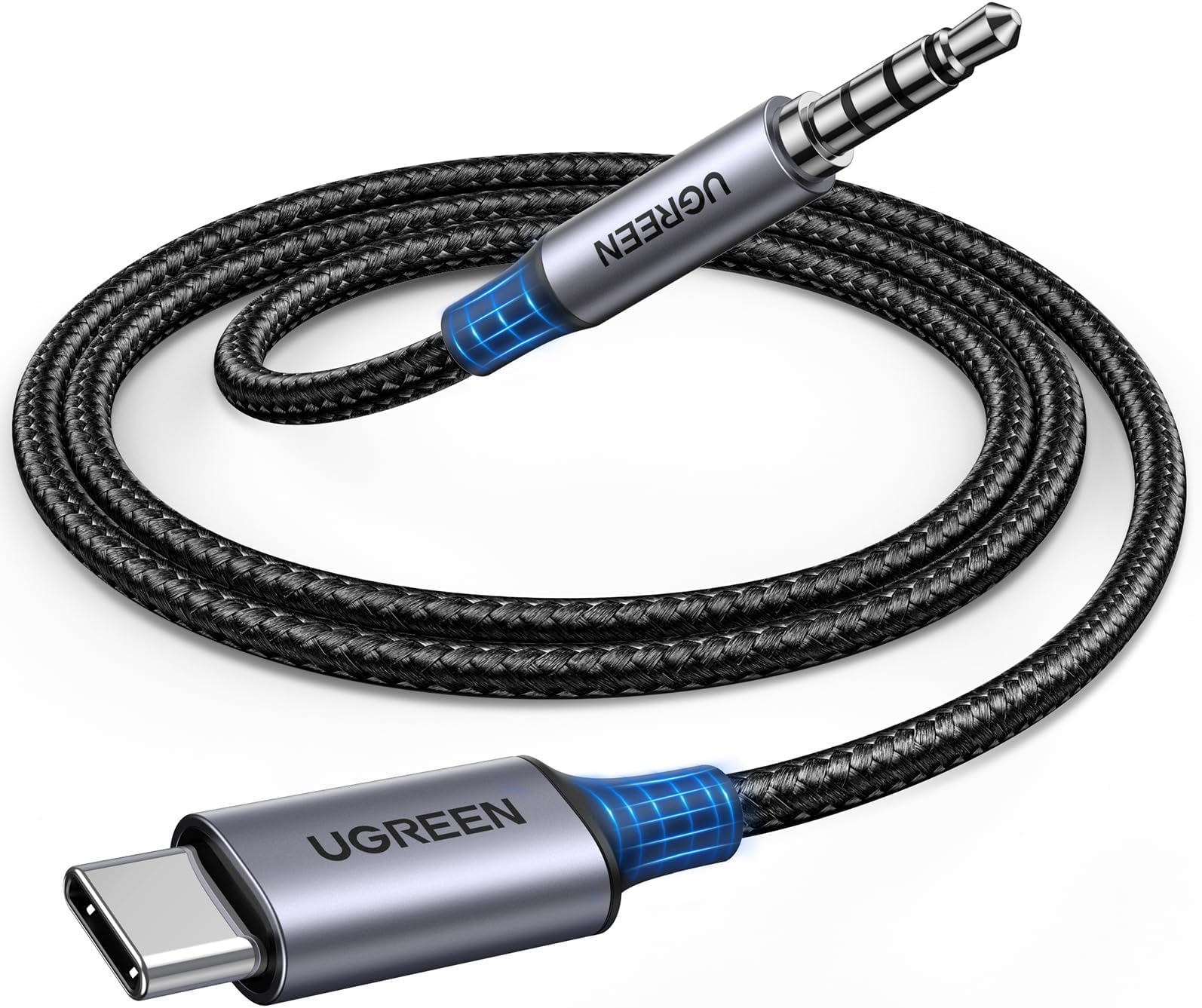 UGREEN 1M Aux to USB, Type C to 3.5mm Audio Jack Cable USB C to TRRS ...