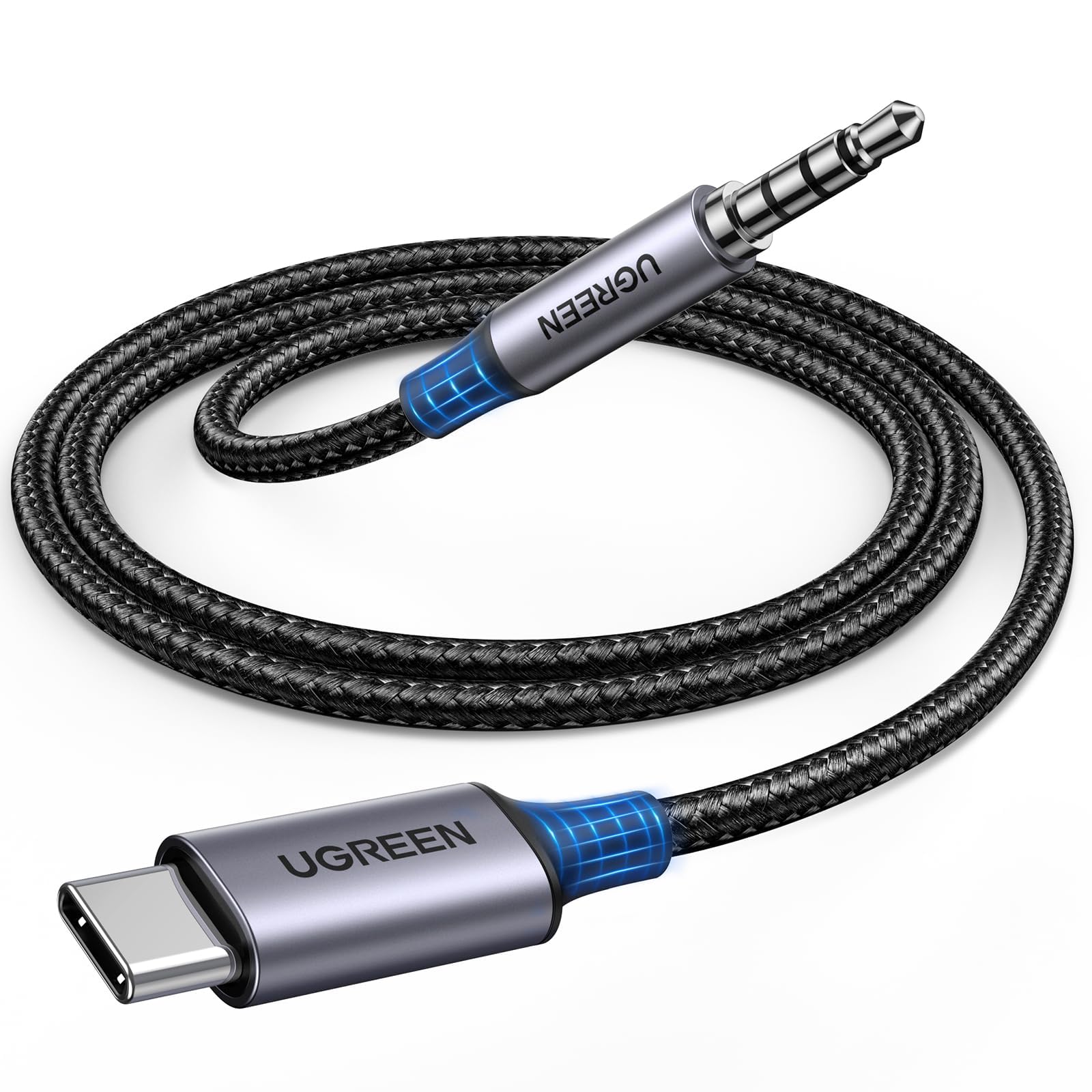 UGREEN 1M Aux to USB C, Type C to 3.5mm Audio Jack Cable USB C to TRRS ...