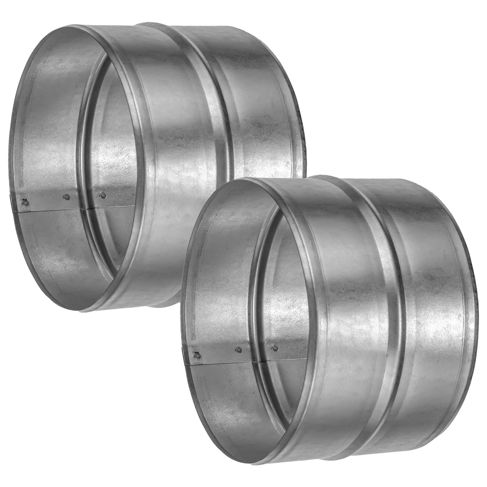 Snapklik.com : 6 Inch Pack Of 2 - Galvanized Steel Duct Connector ...