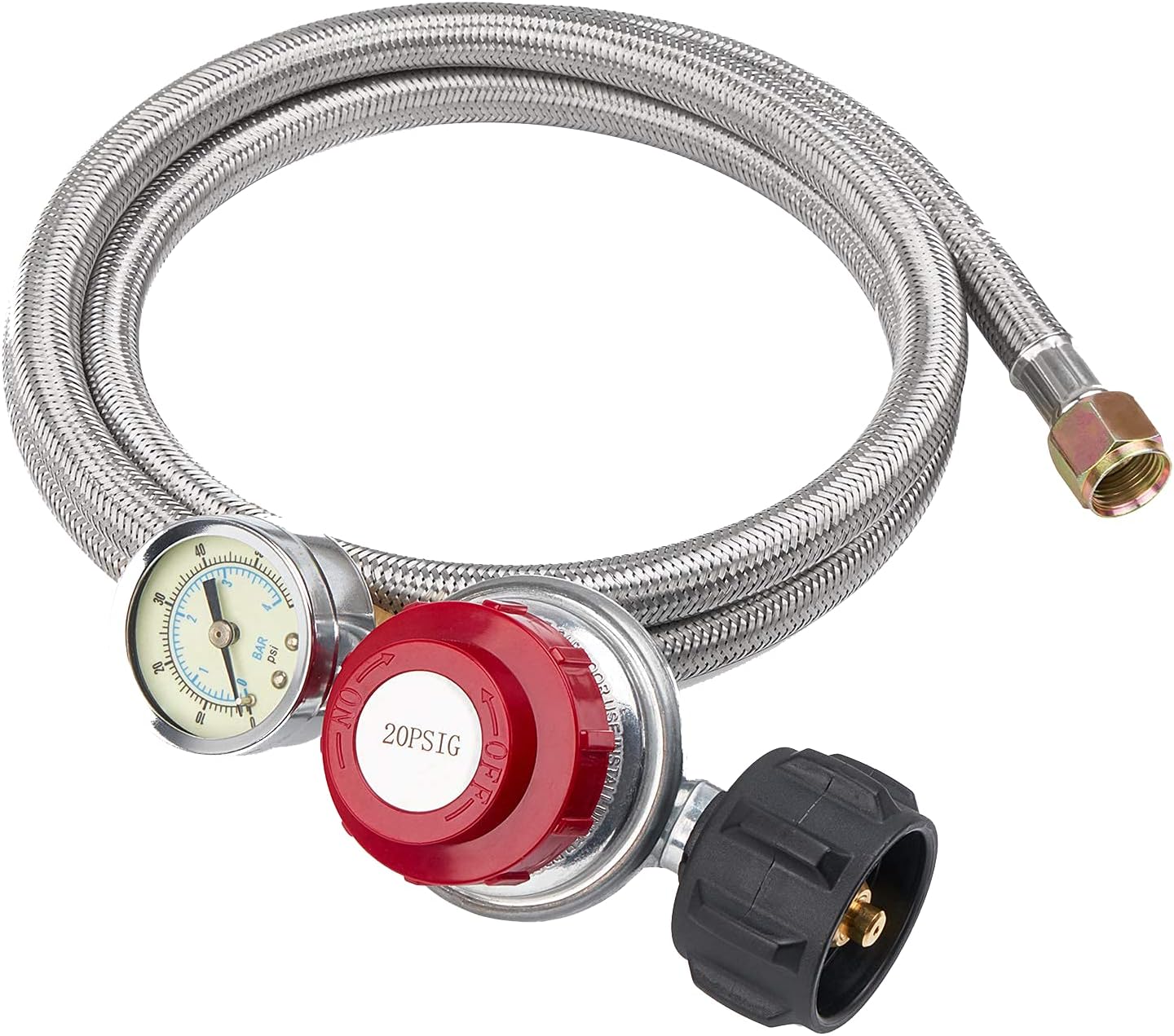 Amazon.com : only fire Vertical Two Stage Propane Regulator with 5 Ft ...