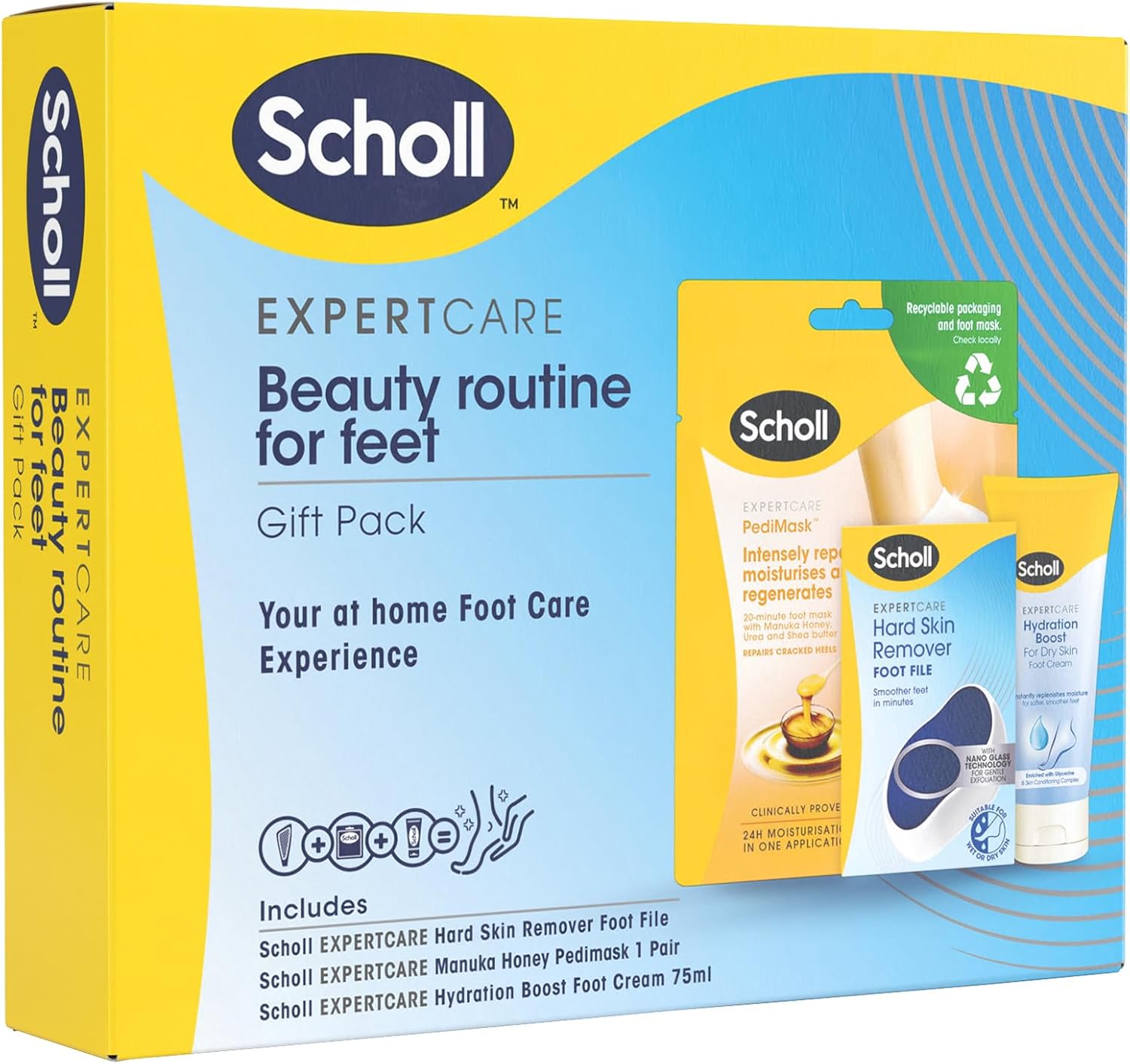 Scholl Beauty Routine Bundle - Manuka Honey Foot Mask Socks ...