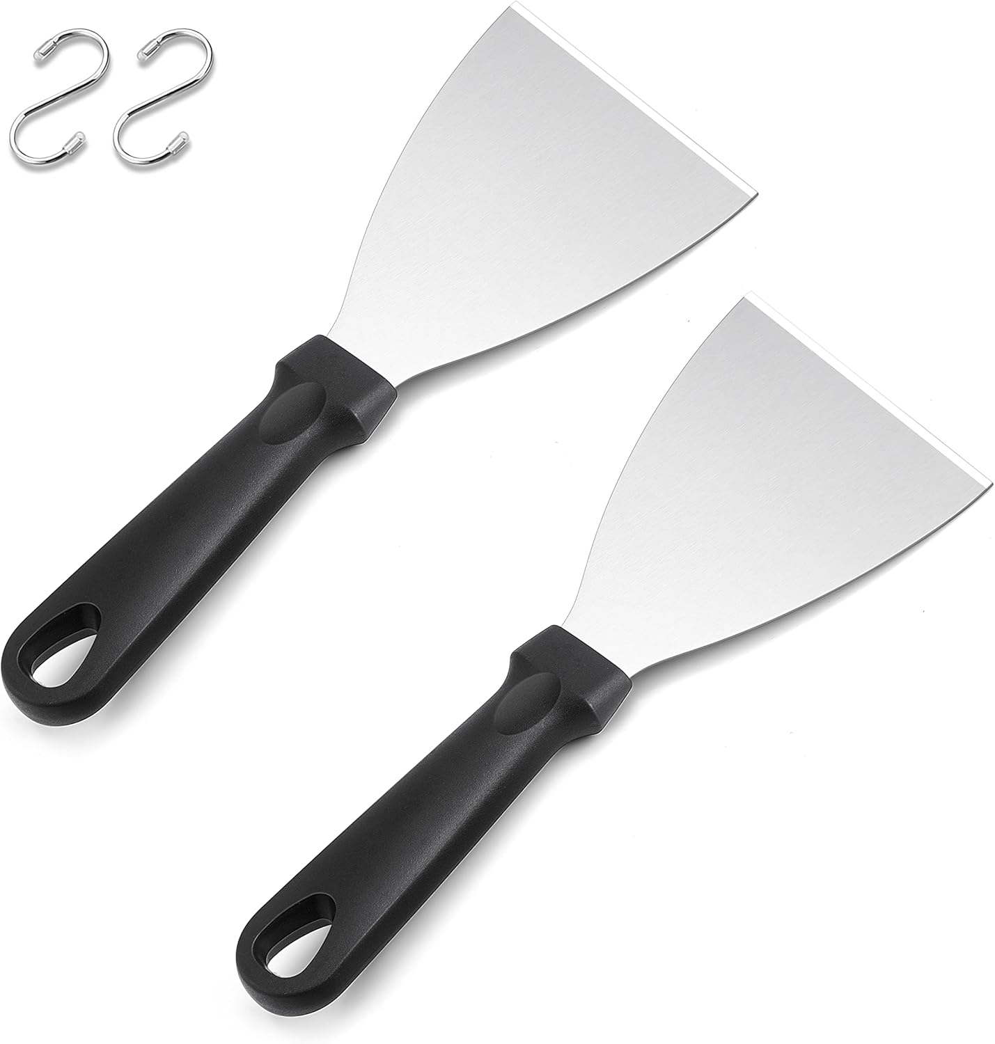 Herogo 2 Pieces Griddle Scraper Set, Stainless Steel Grill Scraper with ...