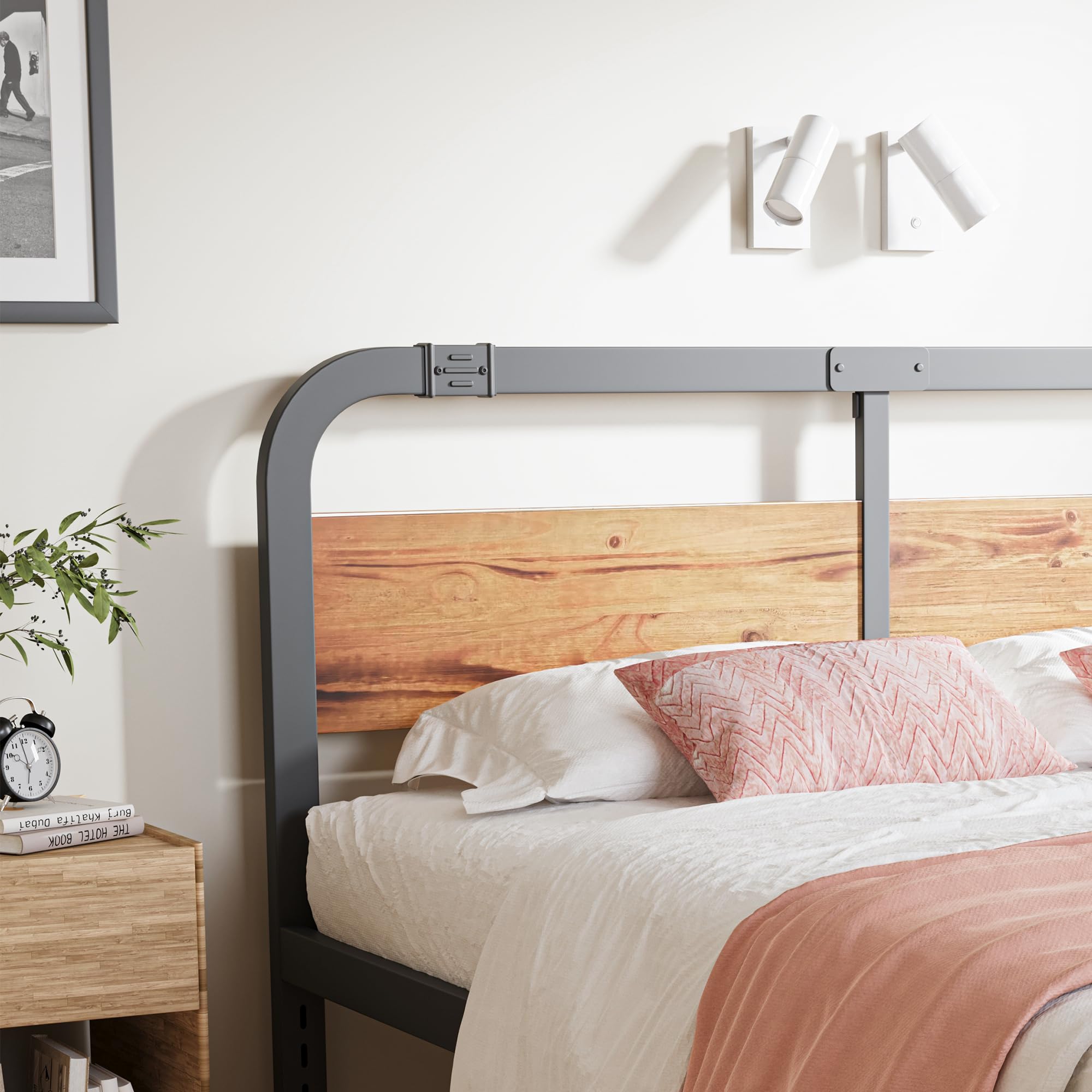 ZIYOO 14" Heavy Duty California King Bed Frame, Cal King Bed Frame with ...