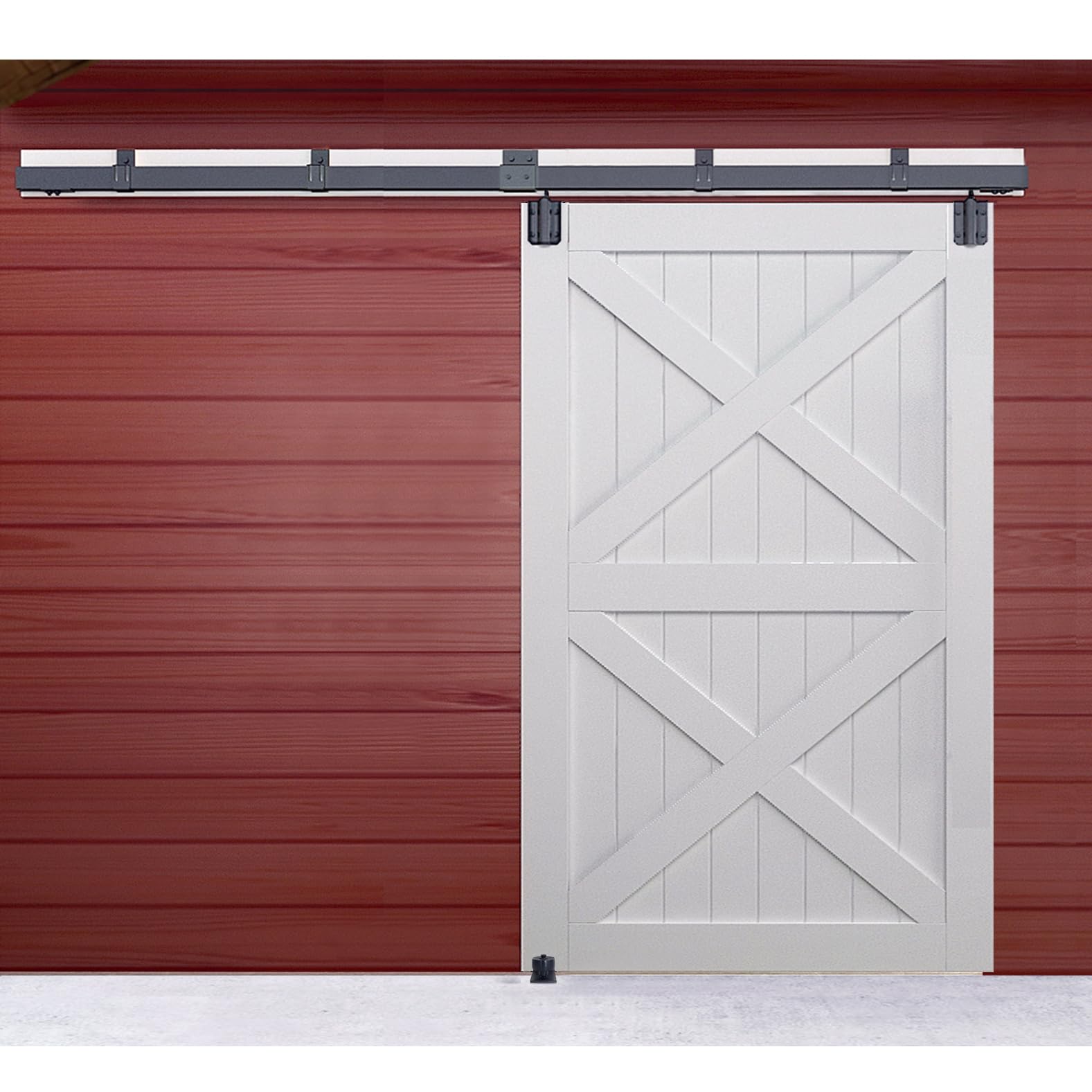 Amazon.com: DIYHD 10FT Box Rail Heavy Duty Exterior Sliding Barn Door ...