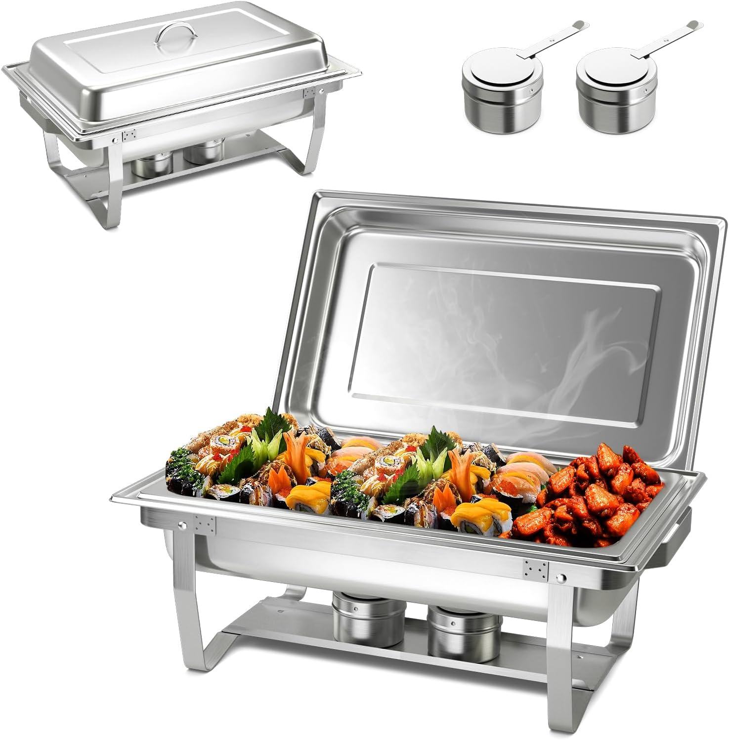 Amazon.com: COSTWAY Chafing Dish Buffet Set, 2 Packs, 9 QT Large ...