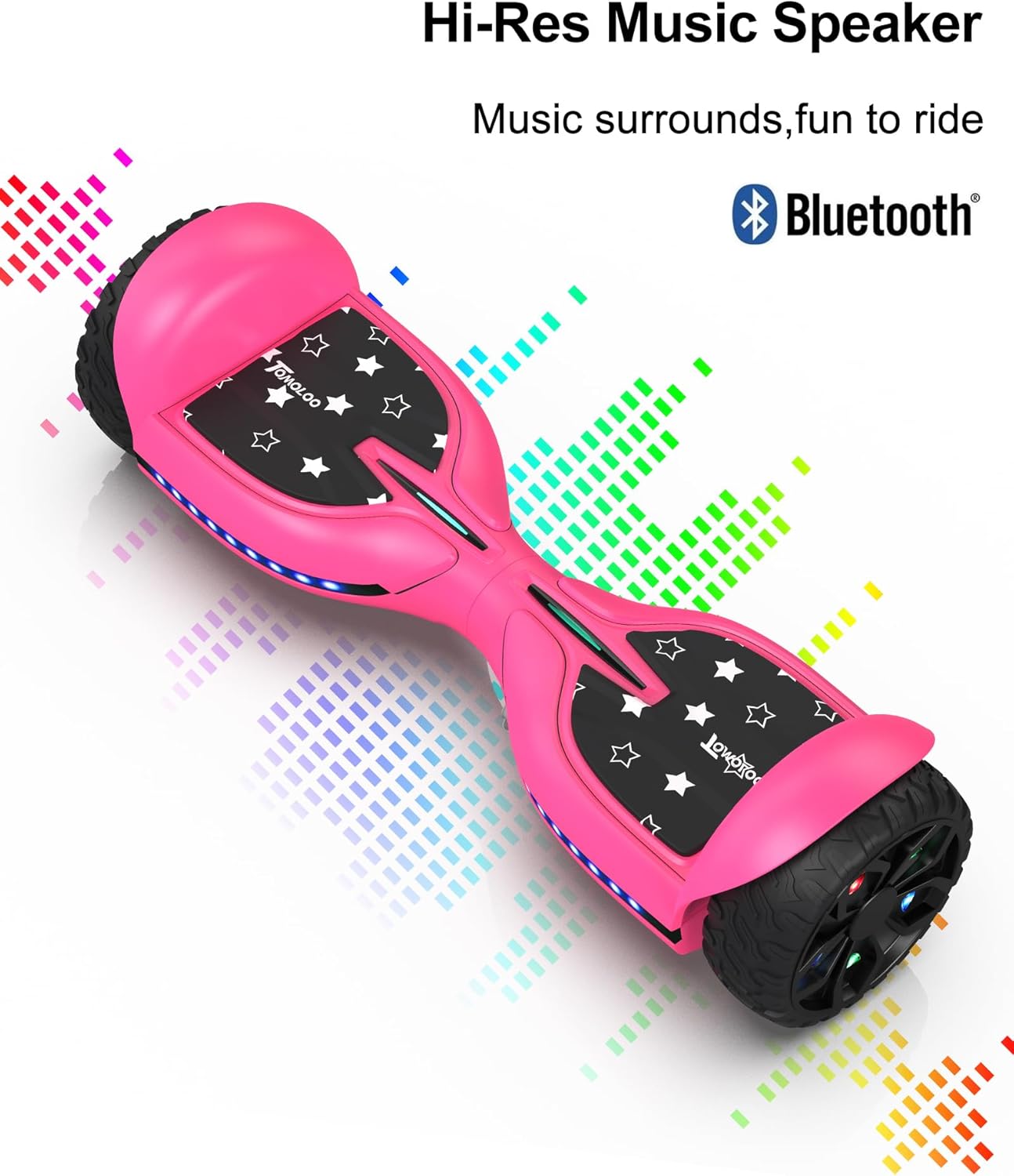 TOMOLOO Upgrated Hoverboards Q3X All Terrain Hoverboard with Colorful ...