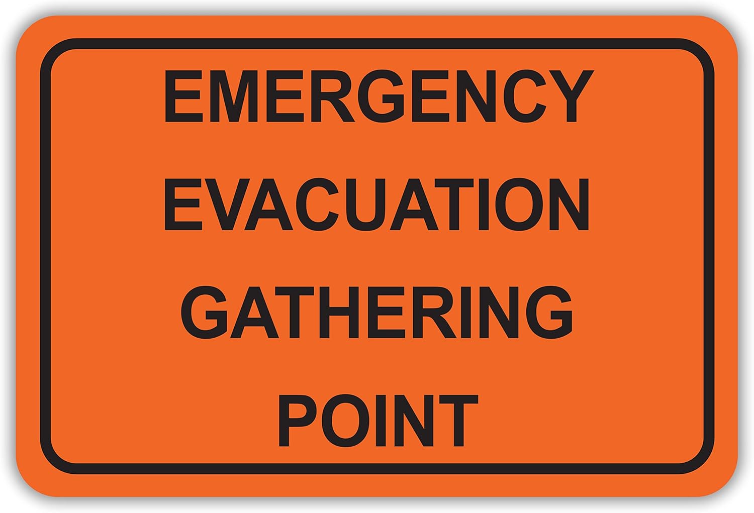 Amazon.com: Emergency Evacuation Gathering Point Aluminum Sign - Metal ...